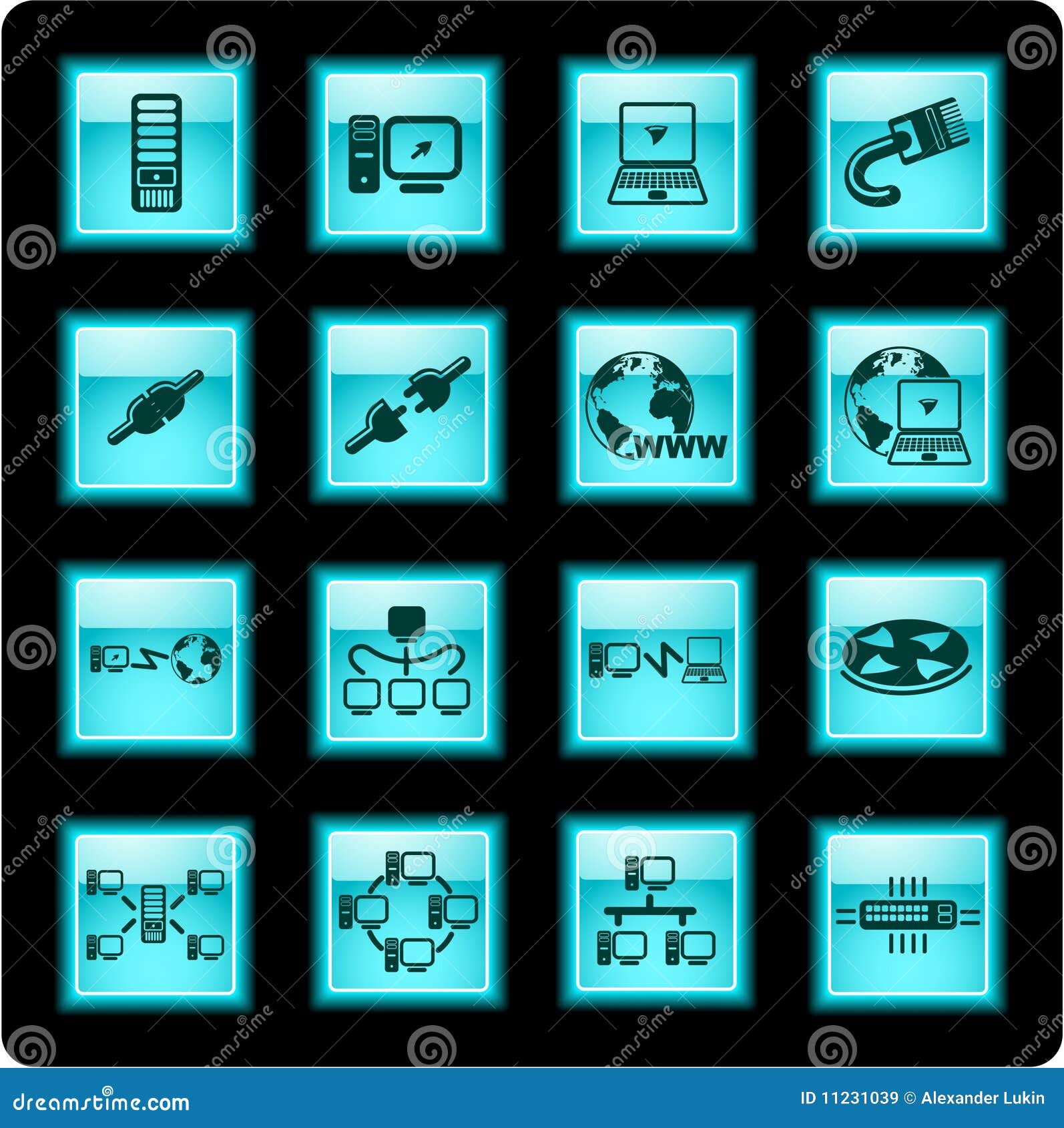 De Pictogrammen Van Het Netwerk Vector Illustratie - Illustration of ...