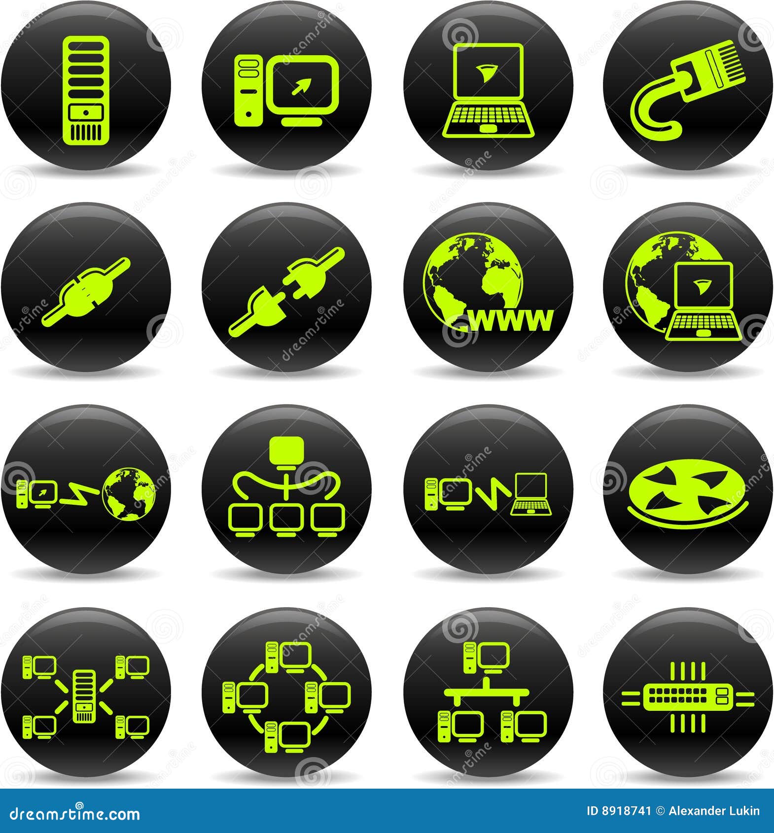 De Pictogrammen Van Het Netwerk Vector Illustratie - Illustration of ...