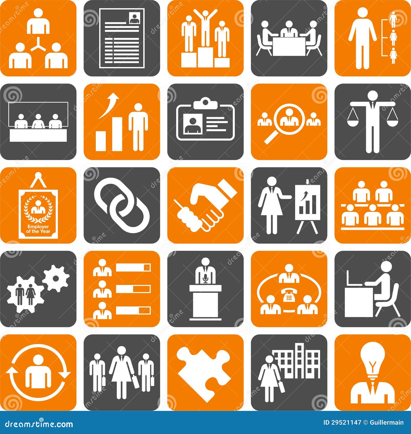 De Pictogrammen Van Het Resource Management Van Huma Vector Illustratie ...