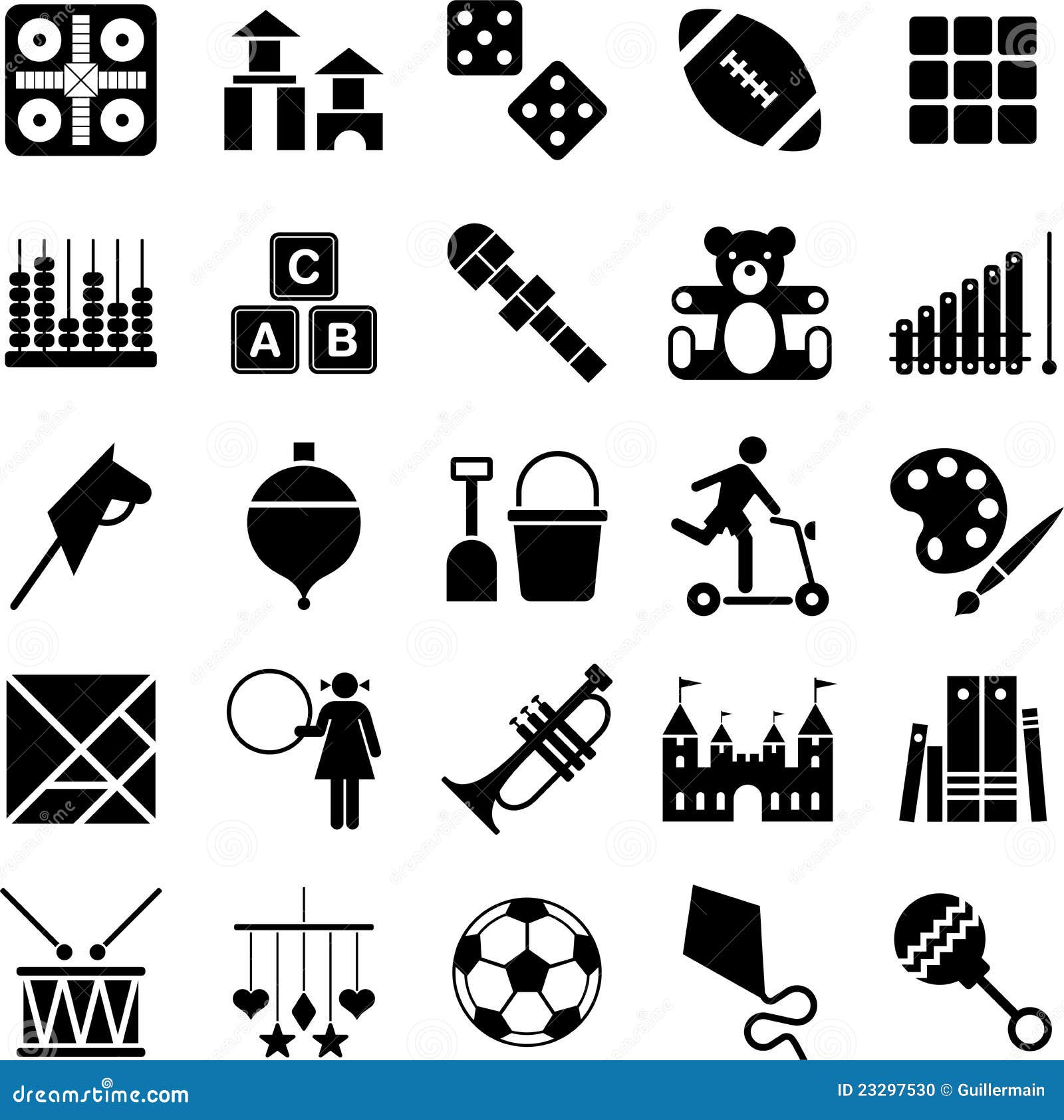 De Pictogrammen Van Het Speelgoed Vector Illustratie - Illustration of ...
