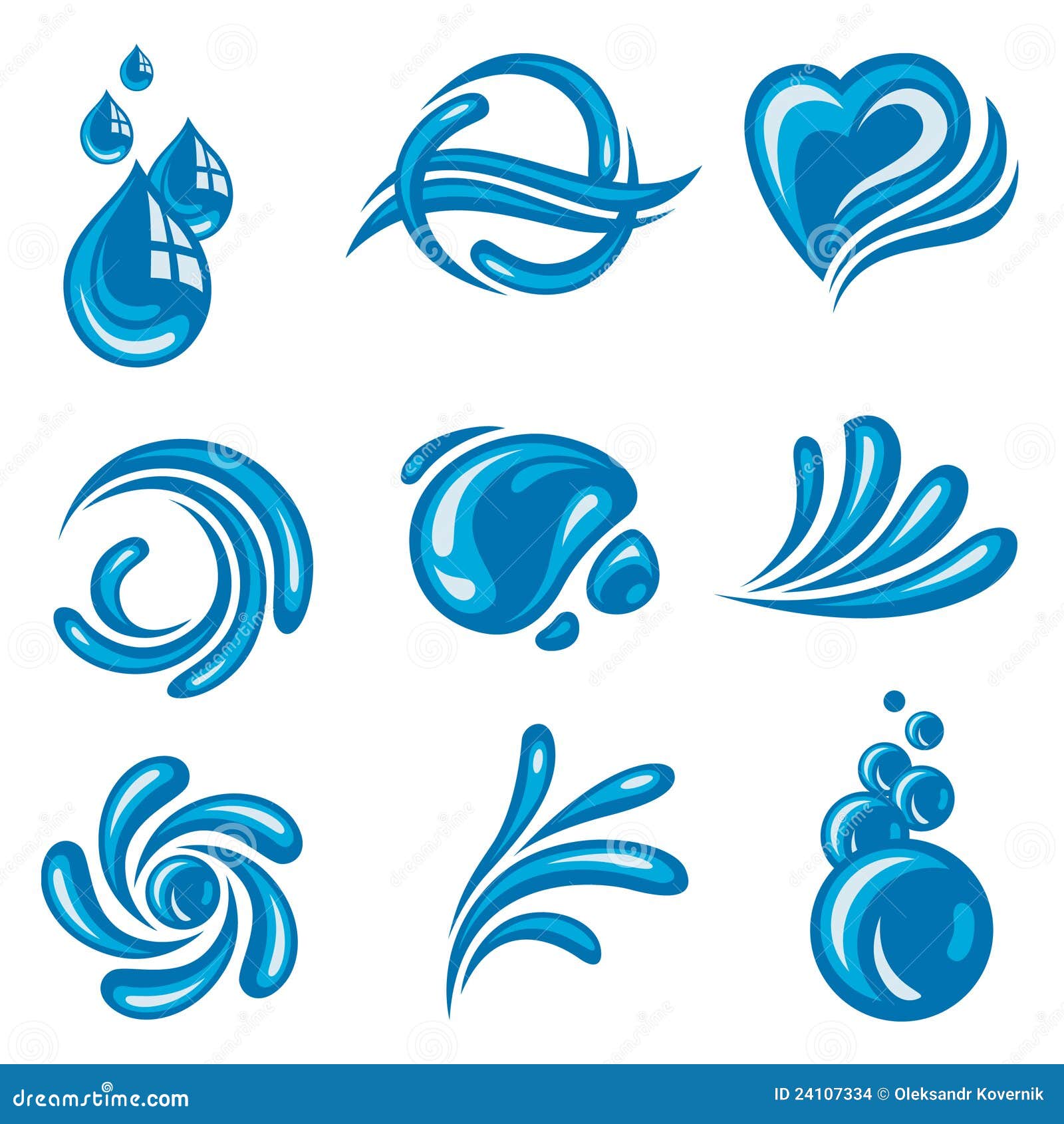 De Pictogrammen Van Het Water Vector Illustratie - Illustration of ...