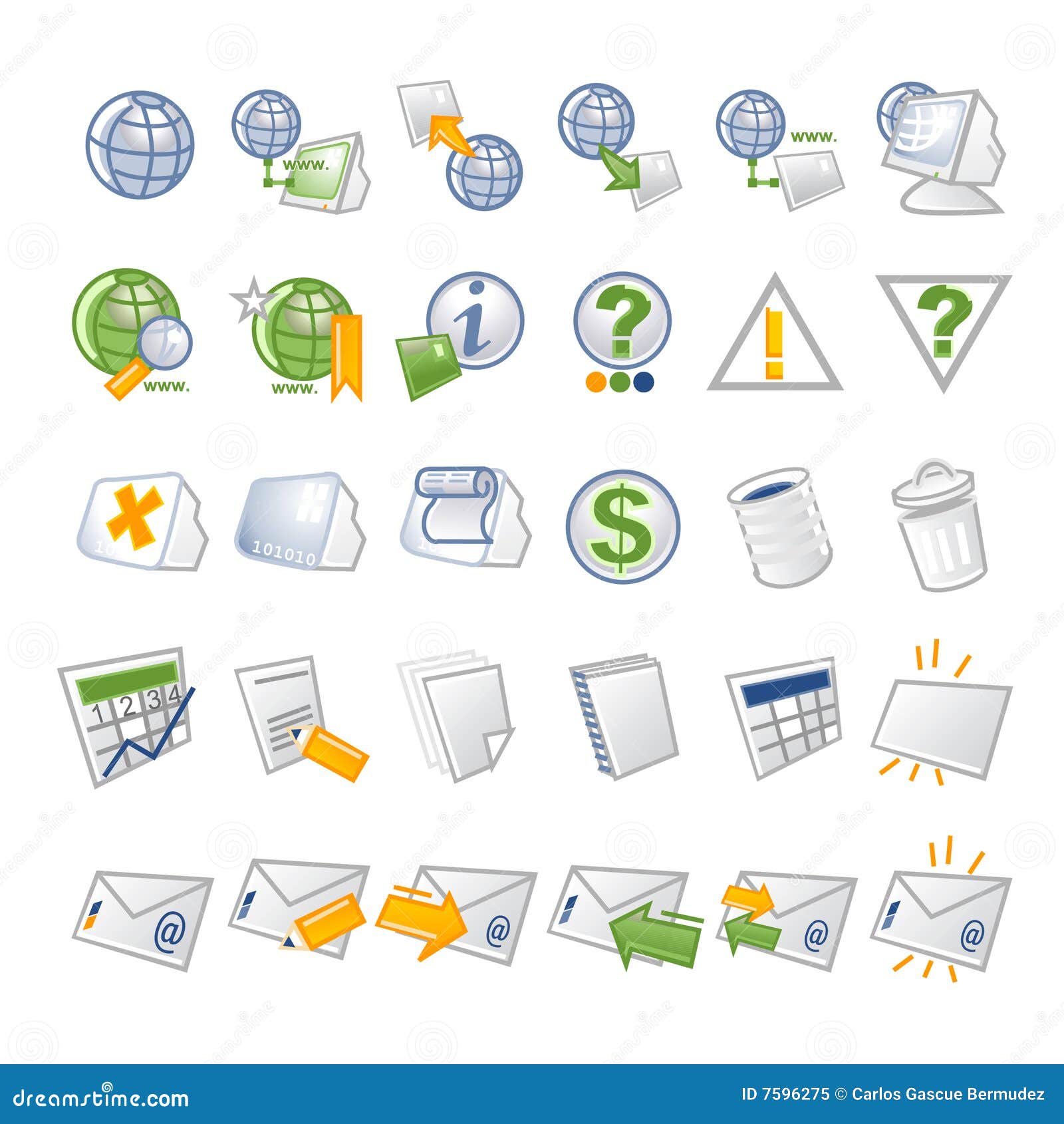 De Pictogrammen Van Internet - Netwerk Vector Illustratie ...