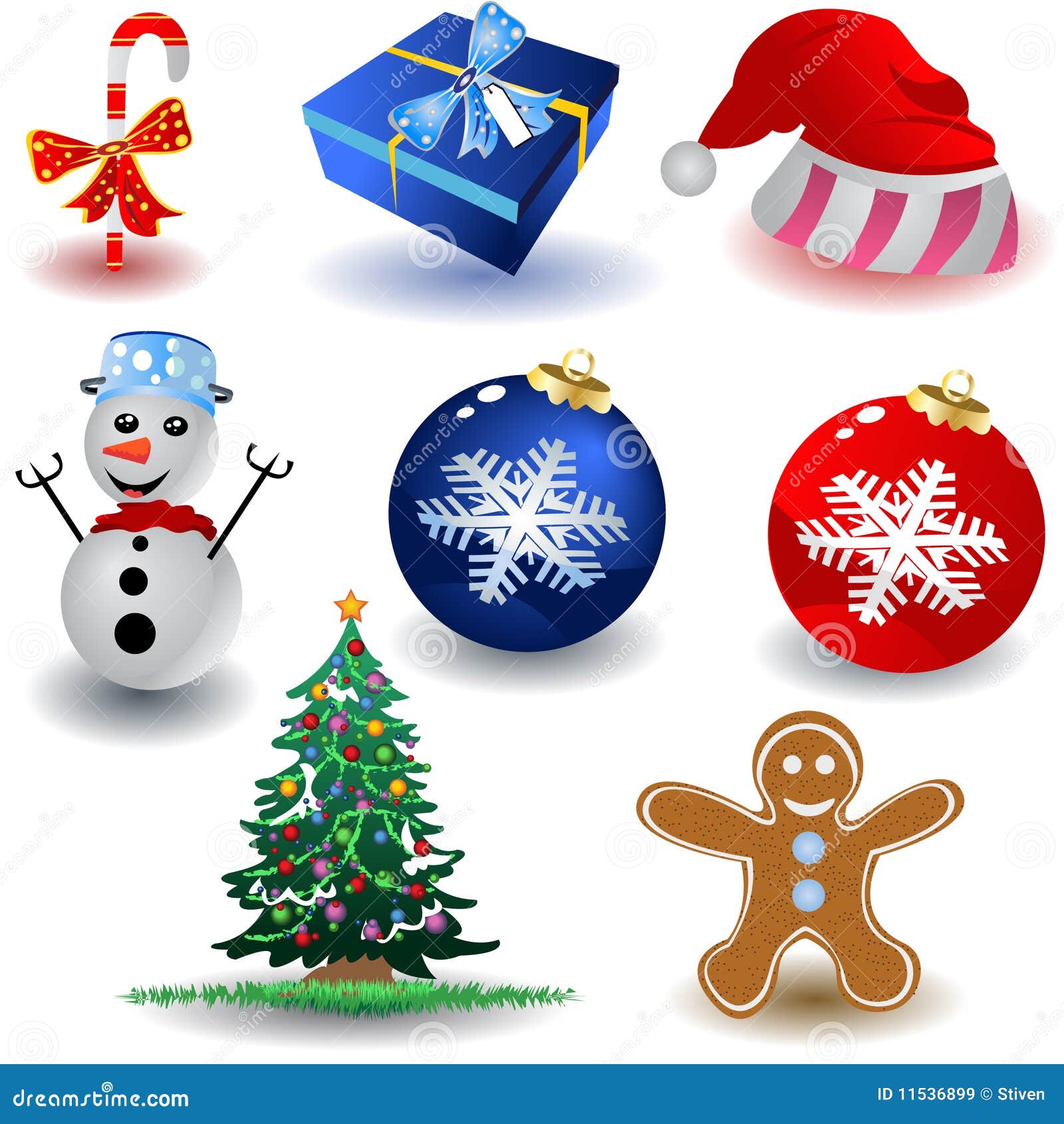 De Pictogrammen Van Kerstmis Vector Illustratie - Illustration of ...