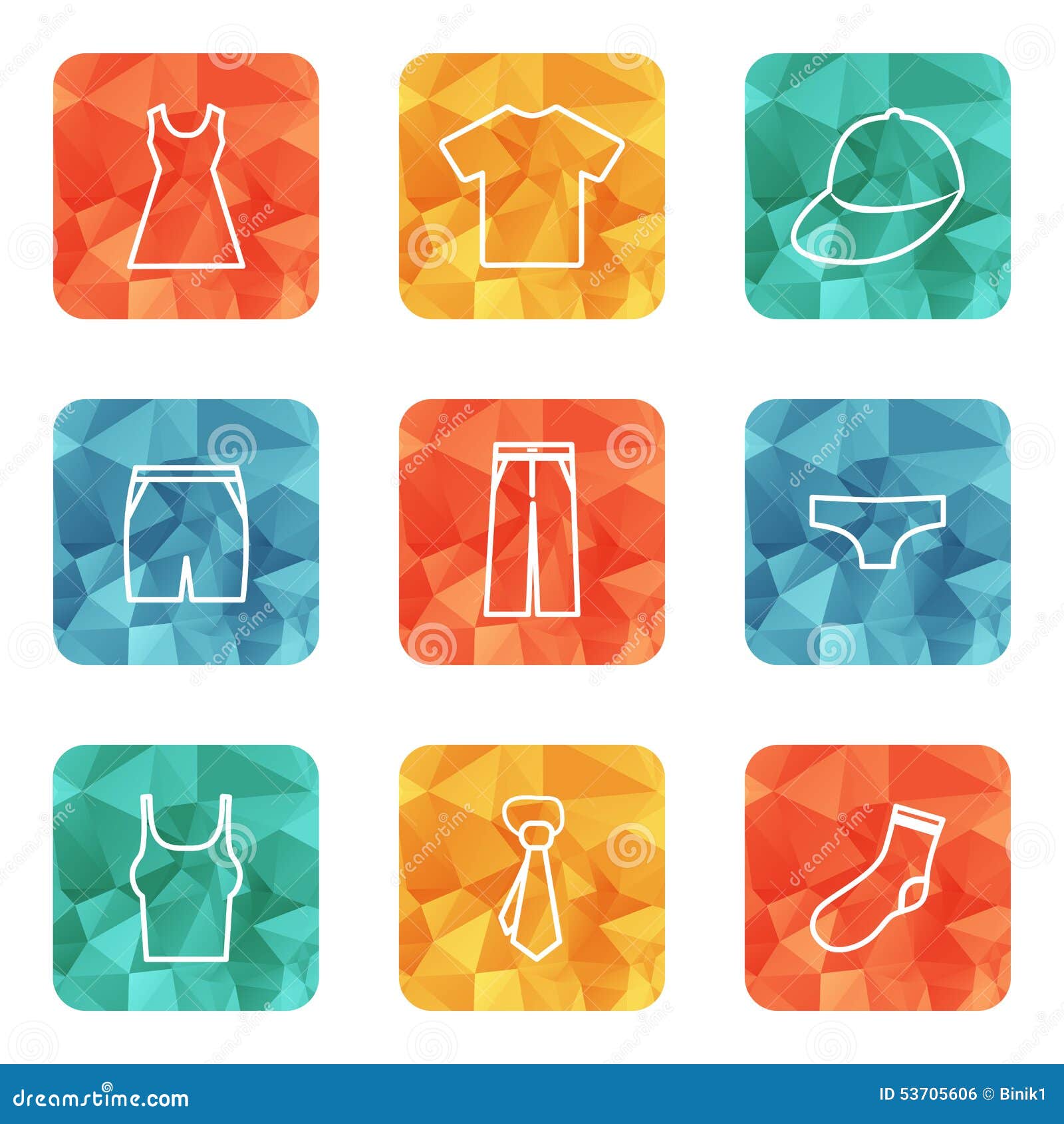 De pictogrammen van kleren stock illustratie. Illustration of basis ...