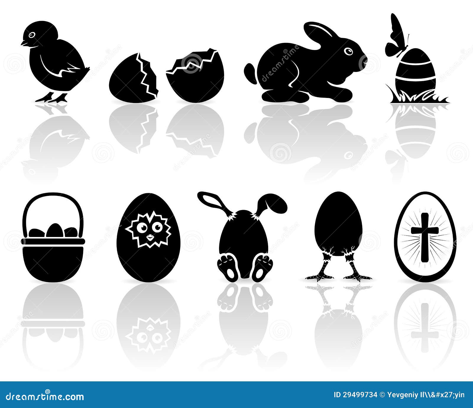 De pictogrammen van Pasen vector illustratie. Illustration of ...