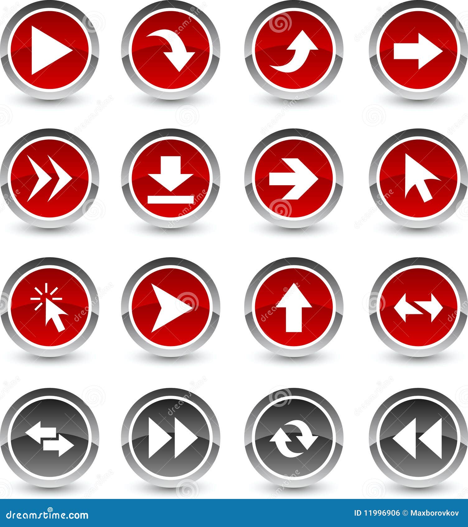 De Pictogrammen Van Pijlen. Vector Illustratie - Illustration of knoop ...