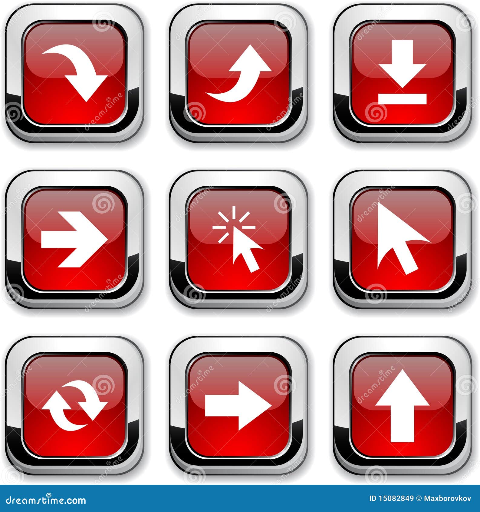 De Pictogrammen Van Pijlen. Vector Illustratie - Illustration of ...