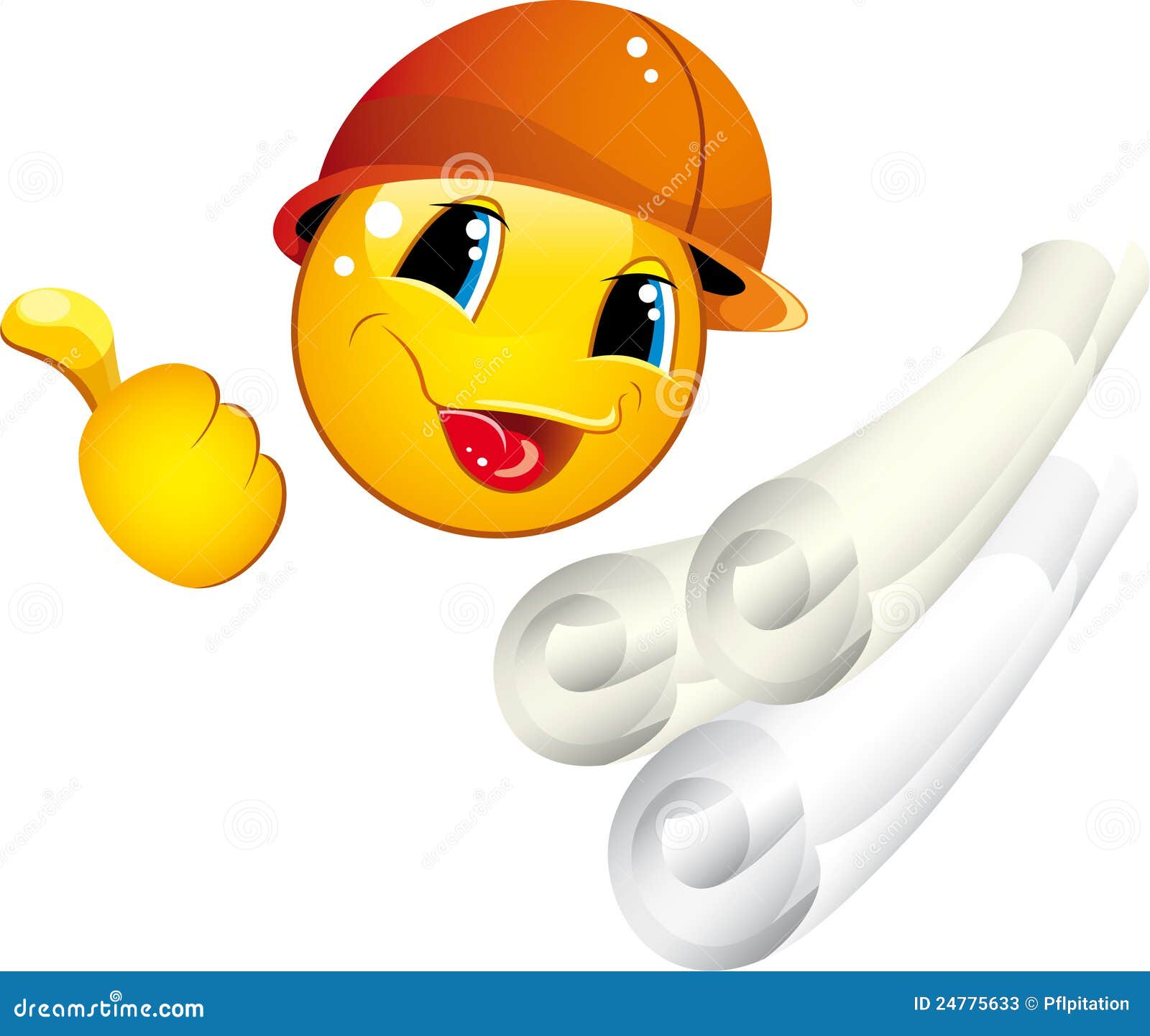 De Pictogrammen Van Smiley in Een Helm Vector Illustratie ...