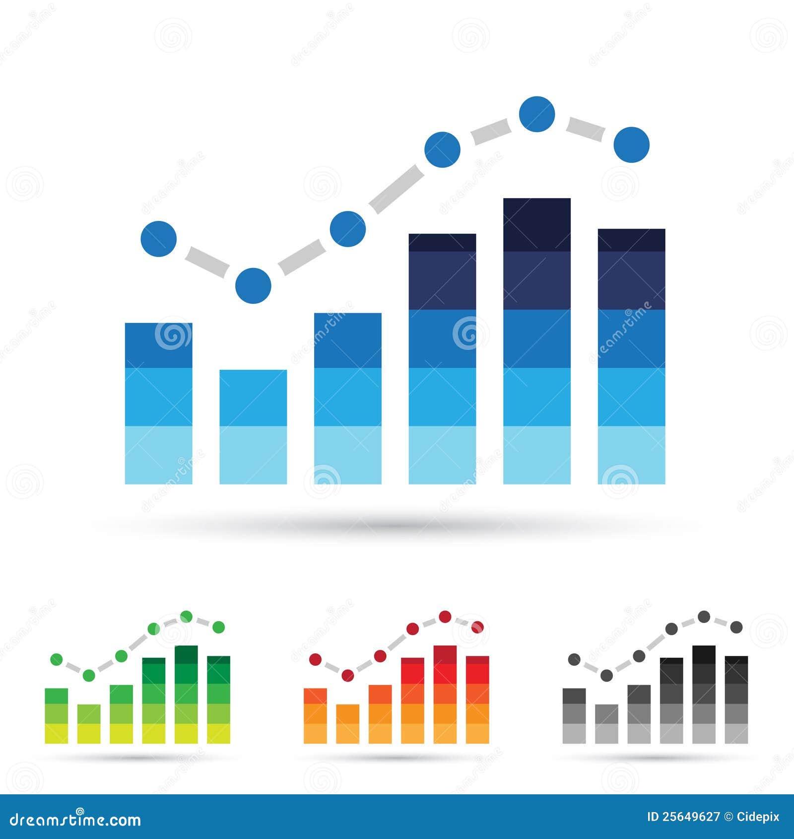 De Pictogrammen van Stats vector illustratie. Illustration of ...