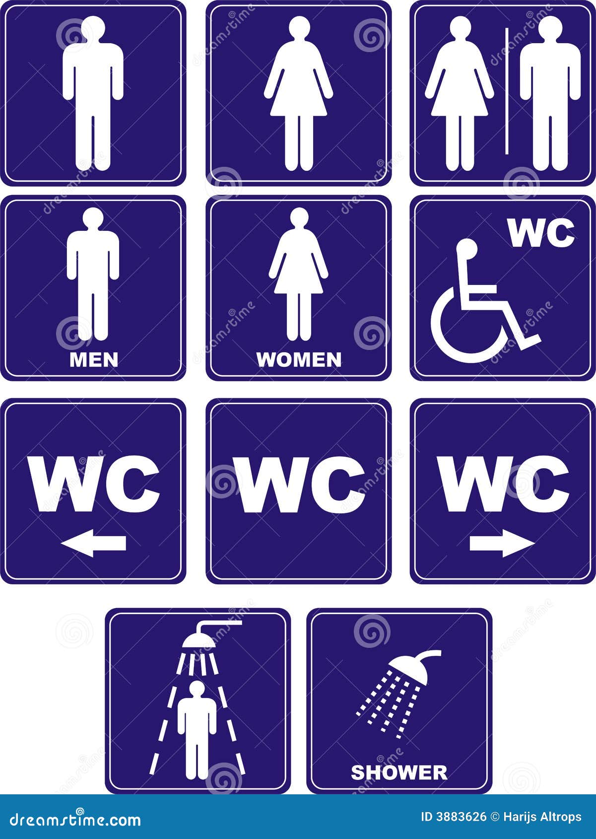 De pictogrammen van WC vector illustratie. Illustration of lichaam ...