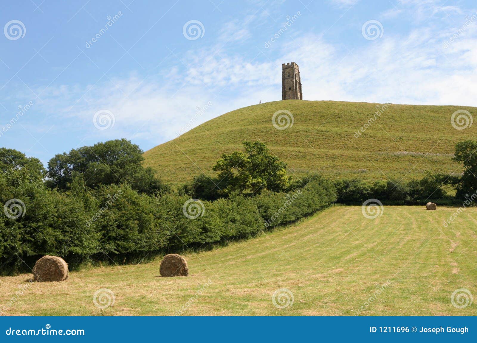 De Piek van Glastonbury stock foto. Image of groen, landelijk - 1211696