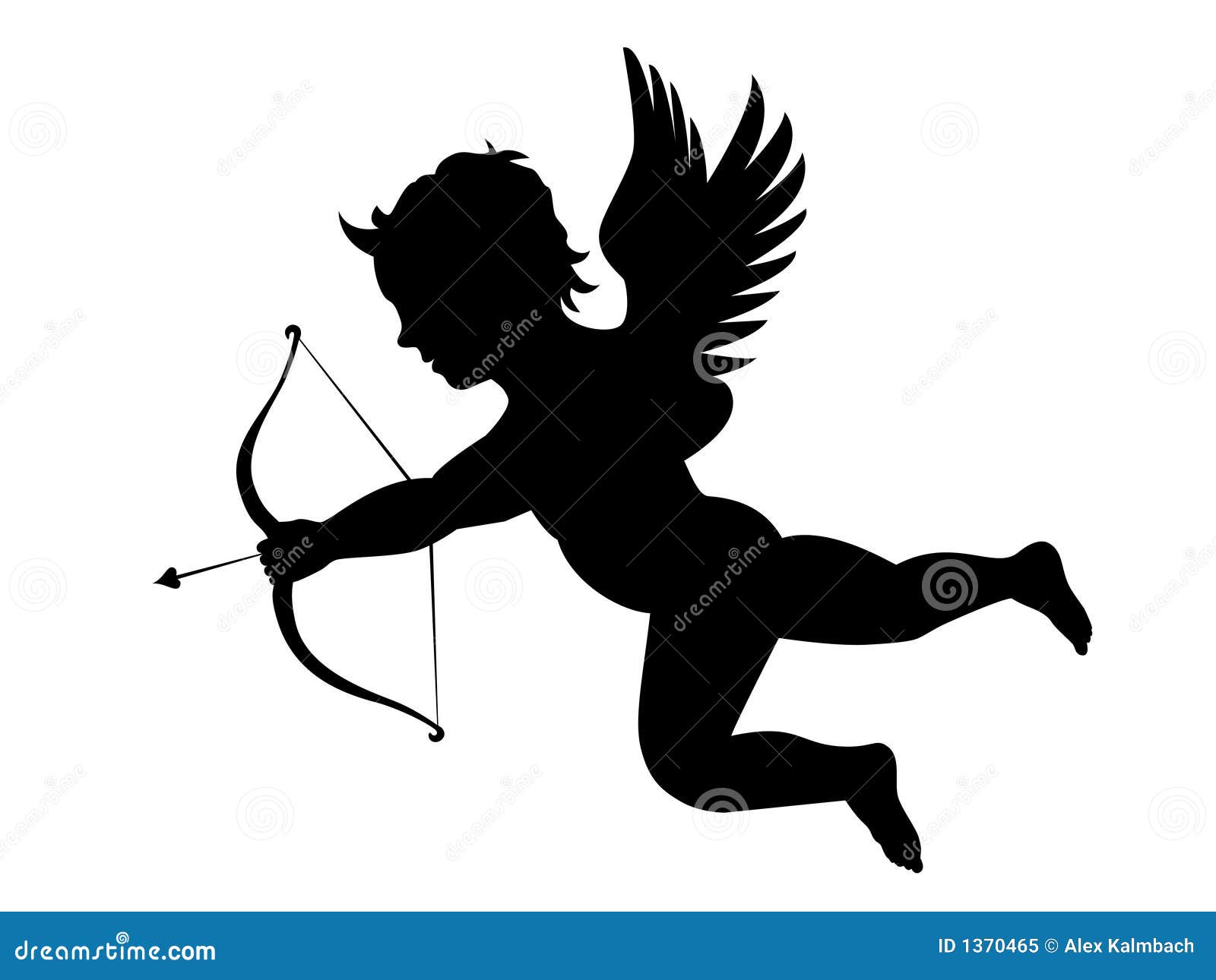 De pijl van de Cupido vector illustratie. Illustration of engel - 1370465
