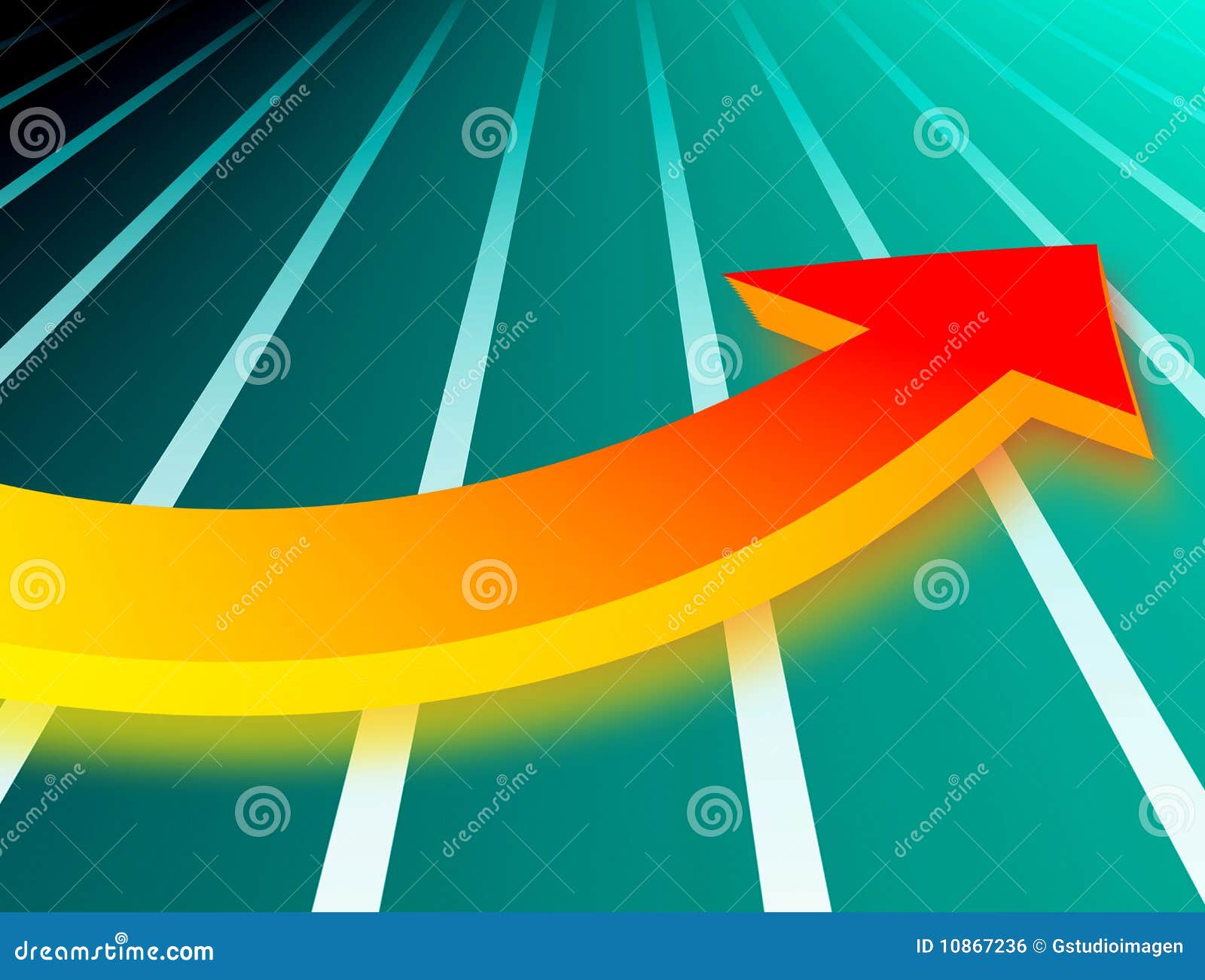 De pijl van de kromme stock illustratie. Illustration of aansluting ...