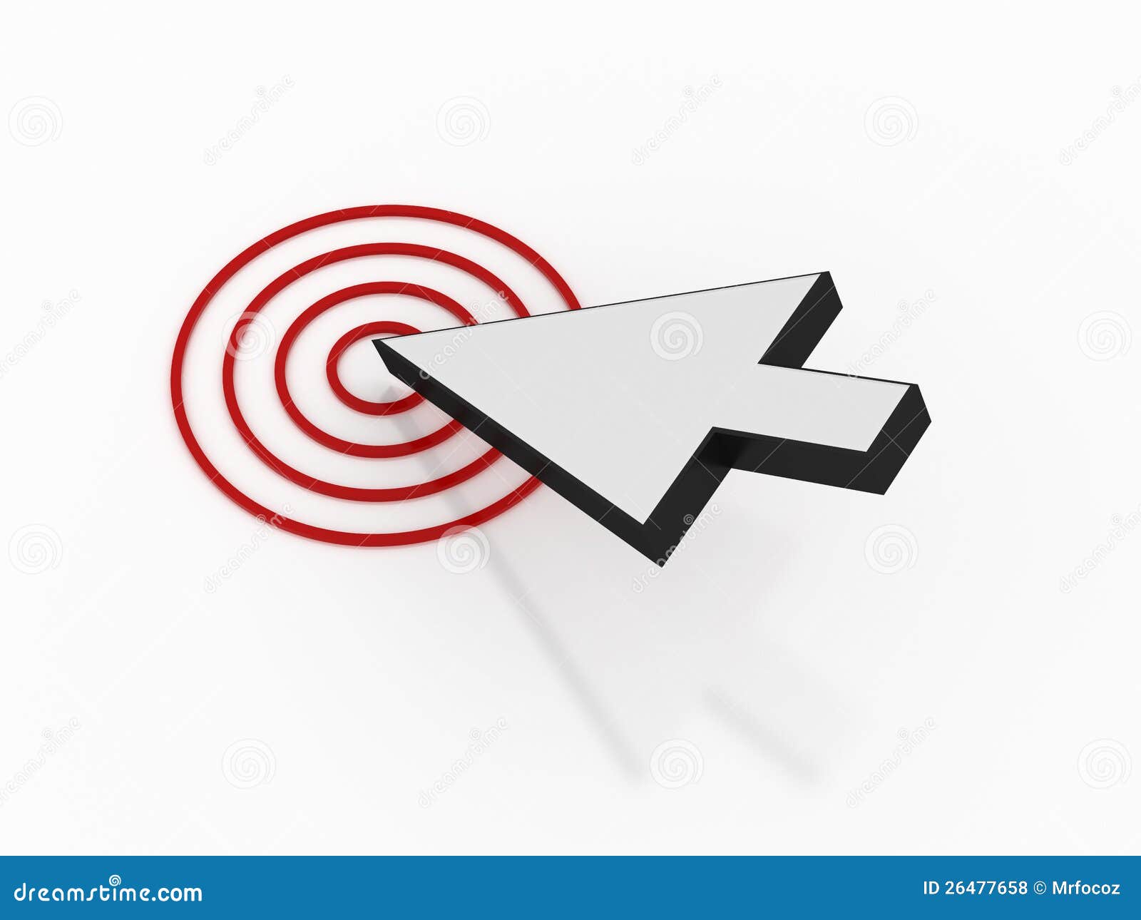 De Pijl Van De Muis Met Doel Stock Illustratie - Illustration of begrip ...