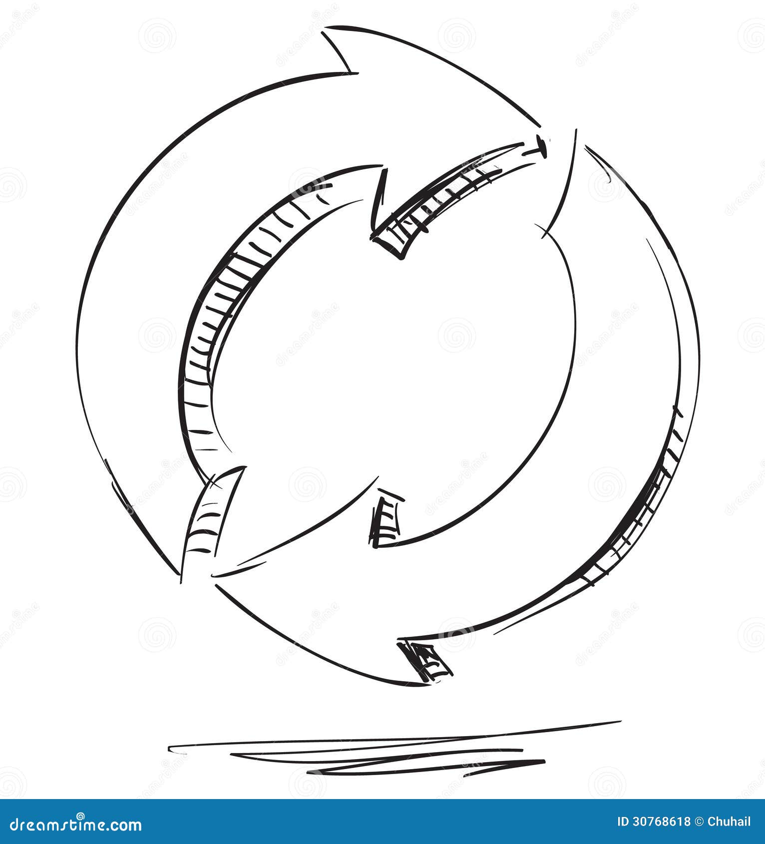 De Pijlen Herhalen Herstellen Teken Vector Illustratie - Illustration ...