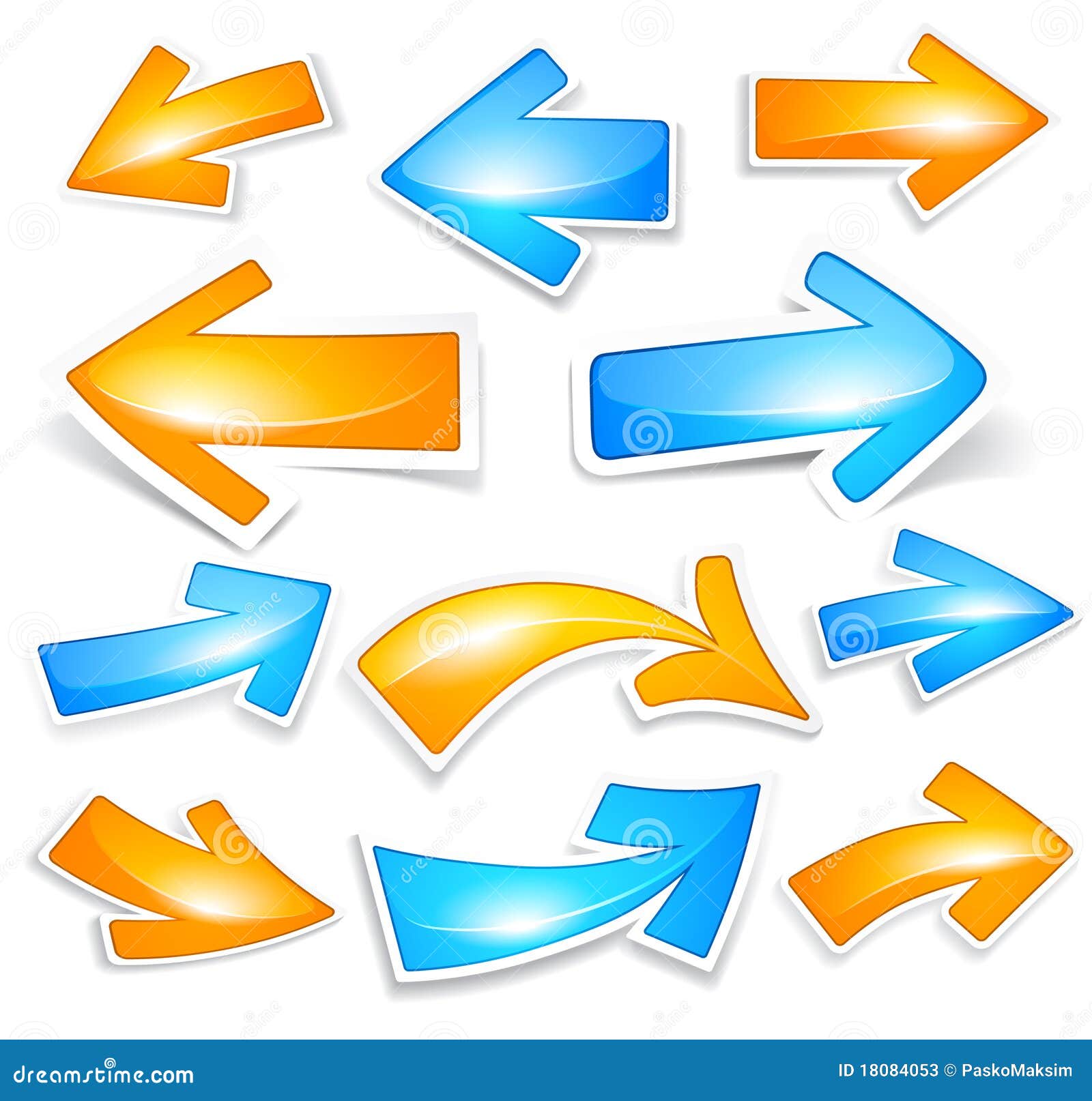 De pijlen van de kleur vector illustratie. Illustration of element ...