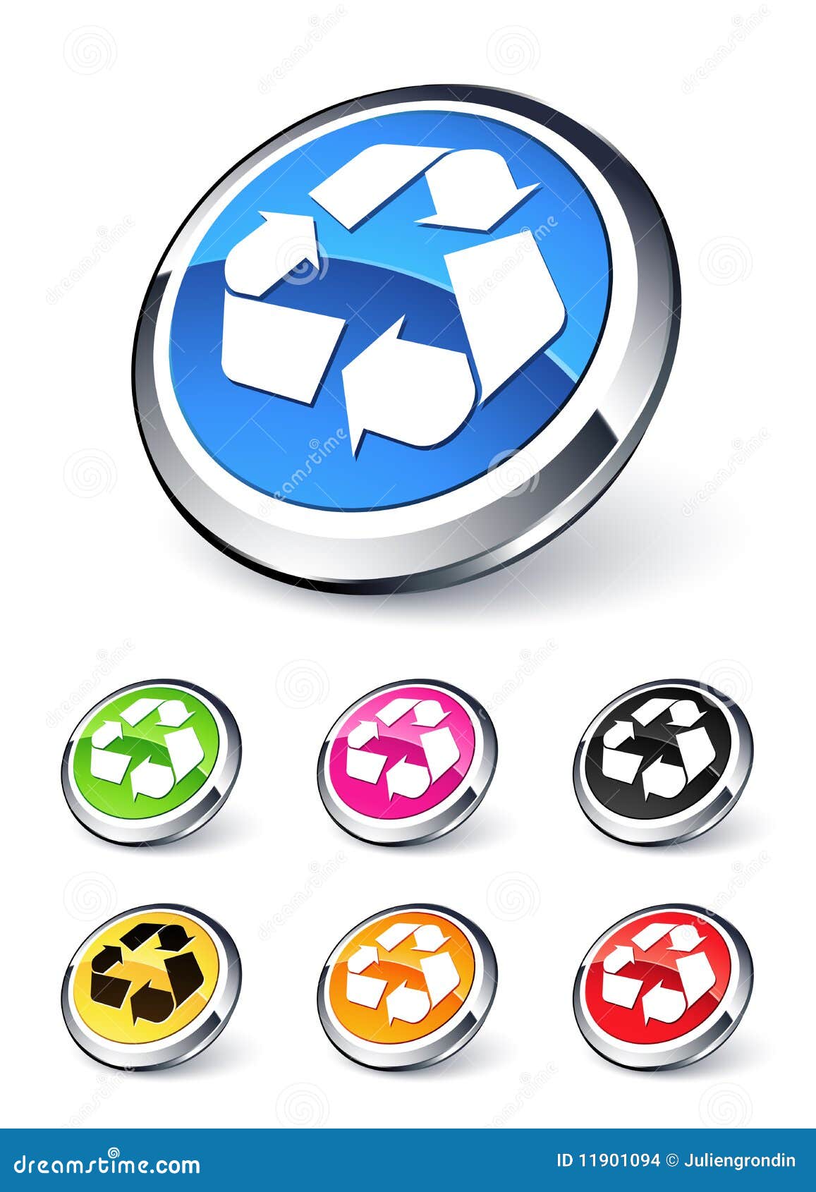 De Pijlen Van Het Pictogram Recycling Vector Illustratie - Illustration ...