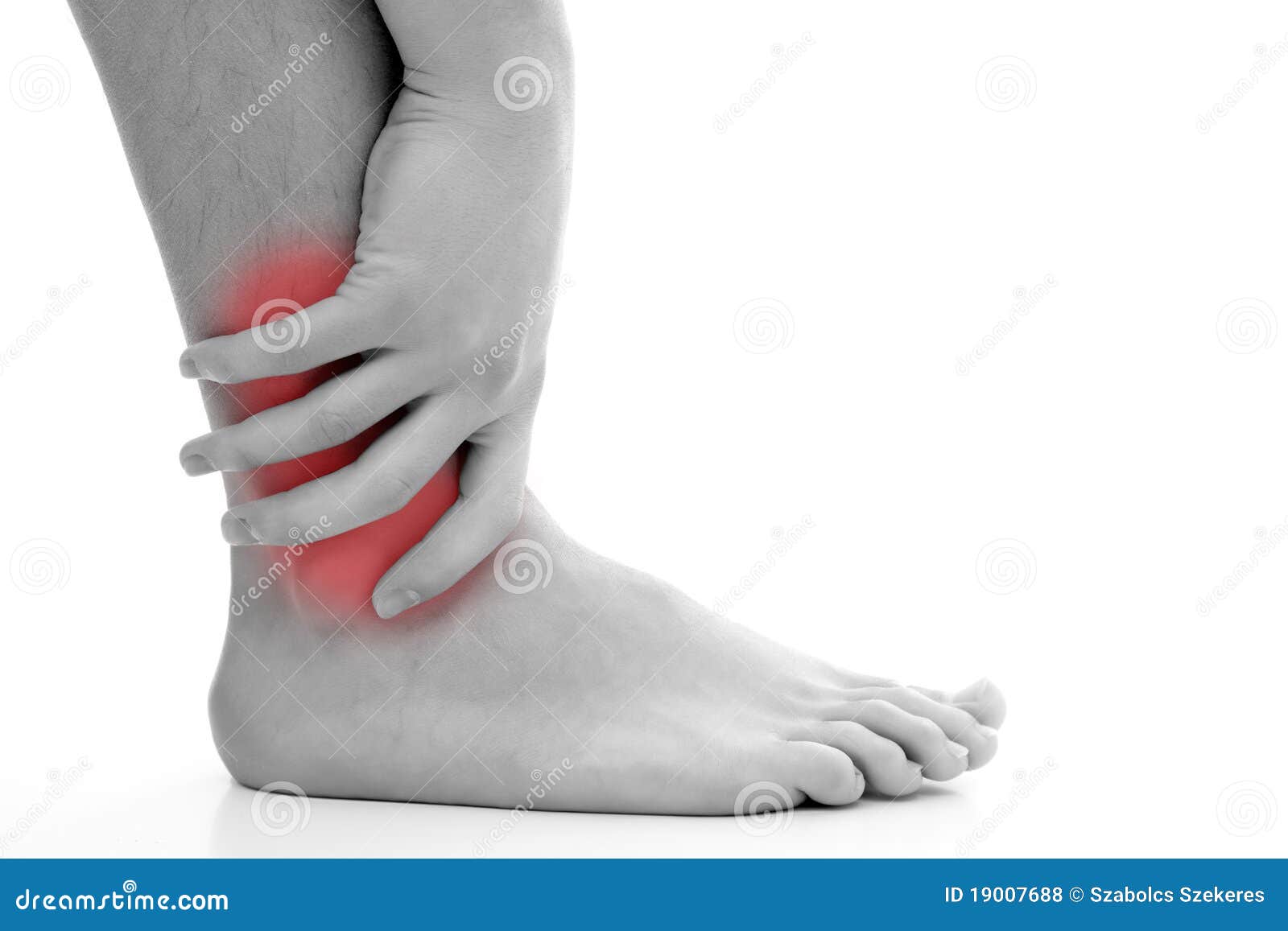 De pijn van de enkel stock foto. Image of ziek, probleem - 19007688