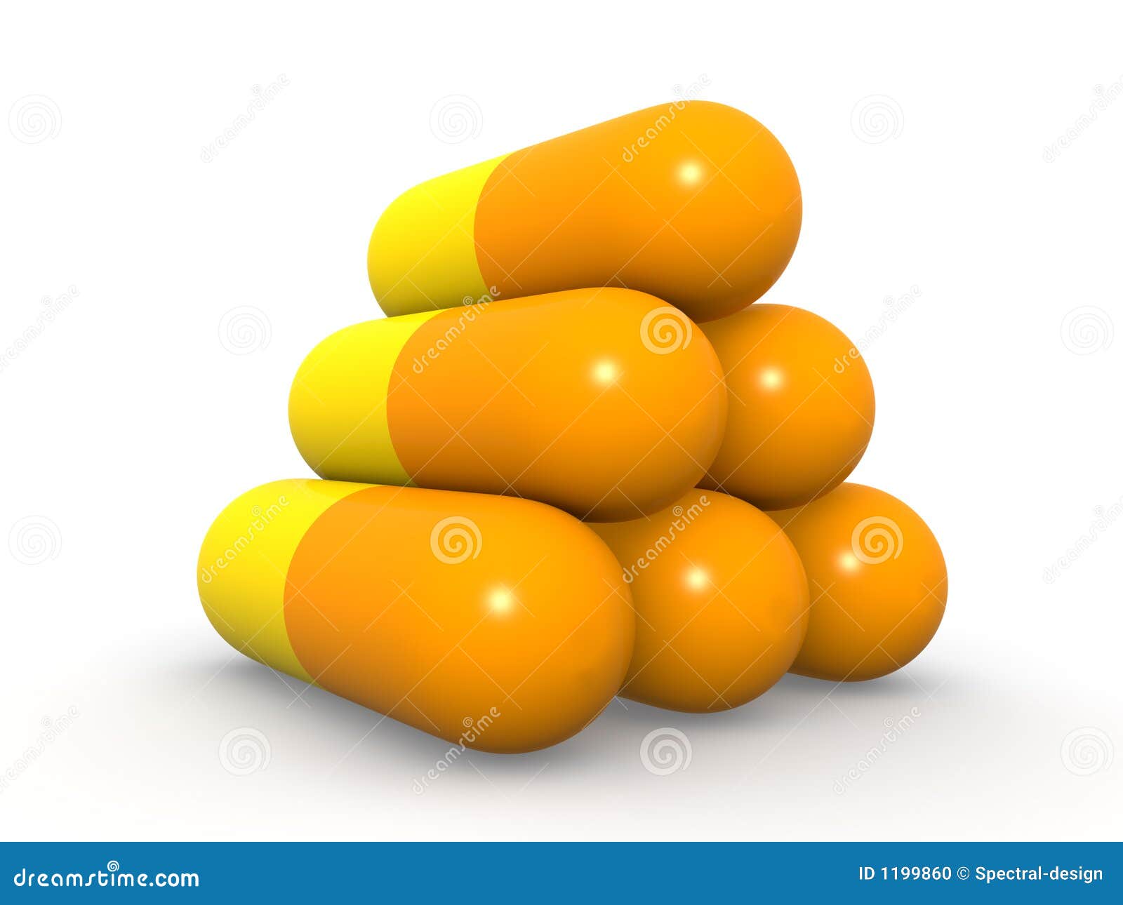 De Piramide van capsules stock illustratie. Illustration of blauw - 1199860