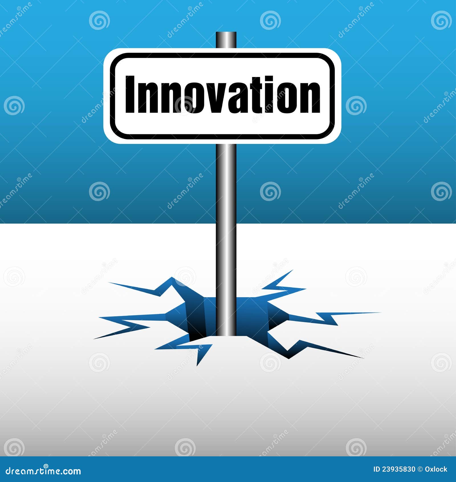 De plaat van de innovatie vector illustratie. Illustration of barst ...