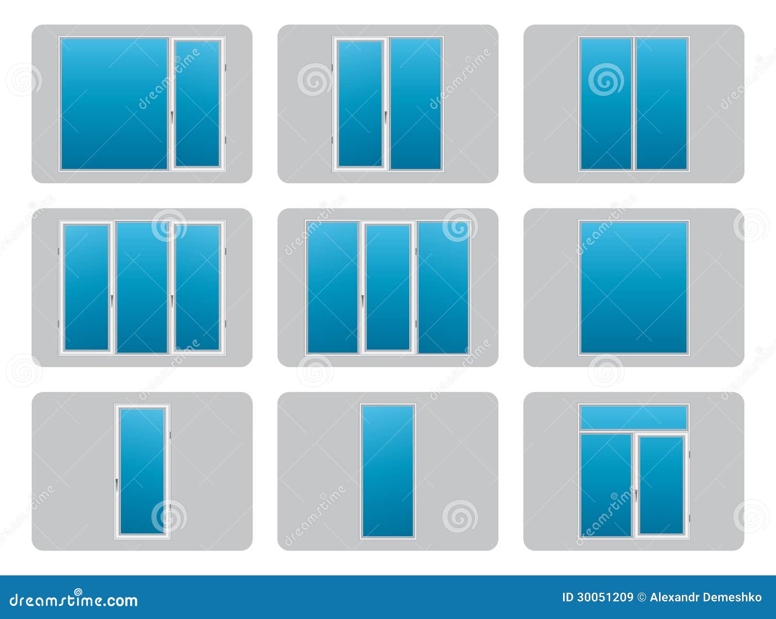 De Plastic Vensters (van Pvc) Vector Illustratie - Illustration of ...