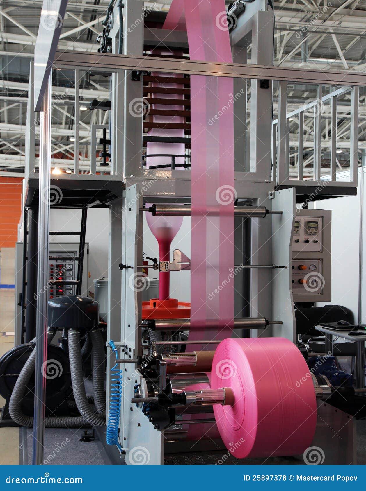 De Plastic Zak Van De Productie Stock Foto - Image of machine ...