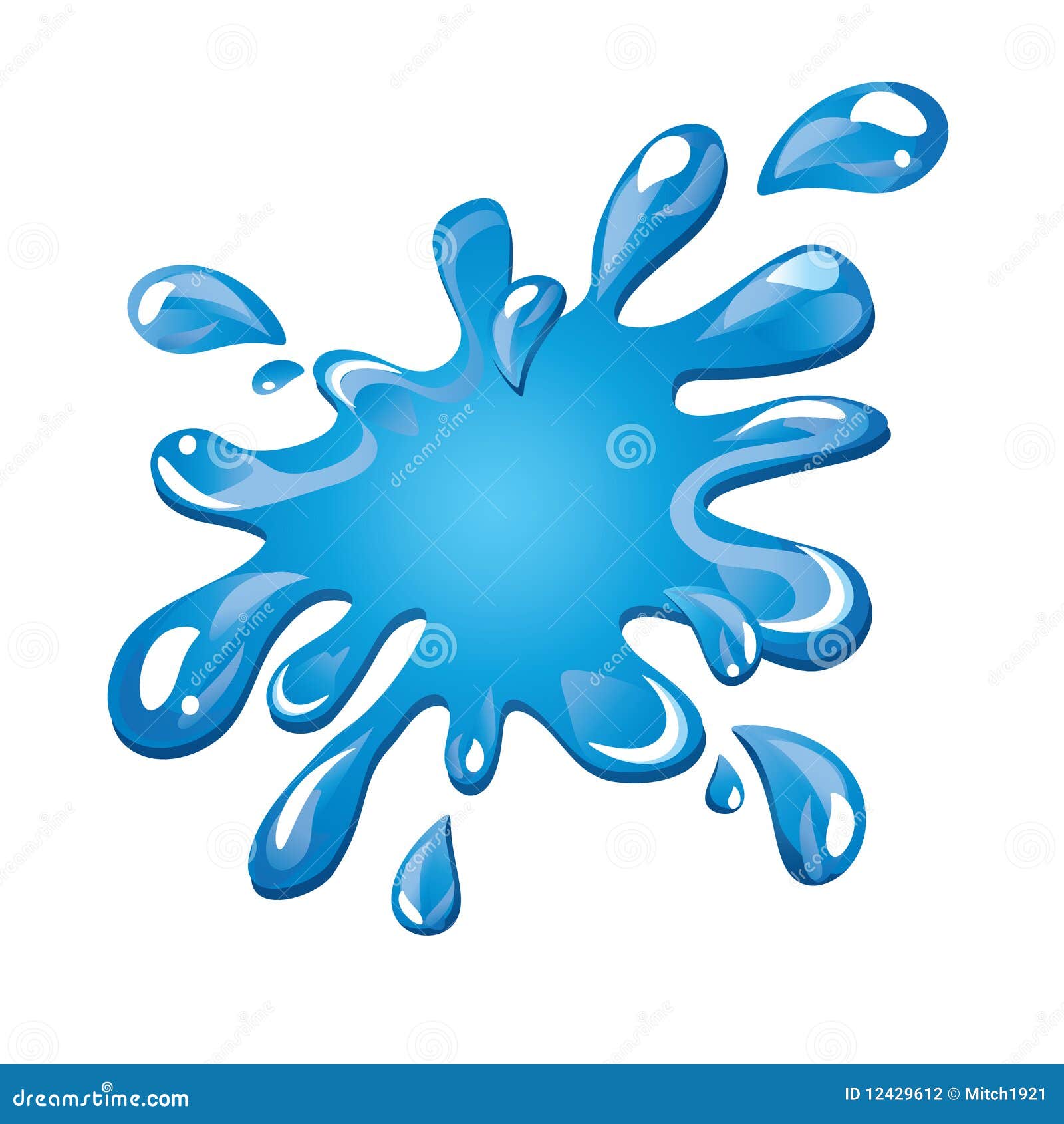 De plons van het water vector illustratie. Illustration of water - 12429612
