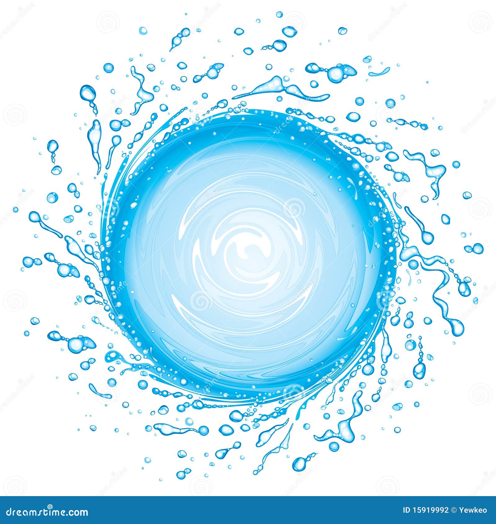 De Plons van het water vector illustratie. Illustration of spiraal ...