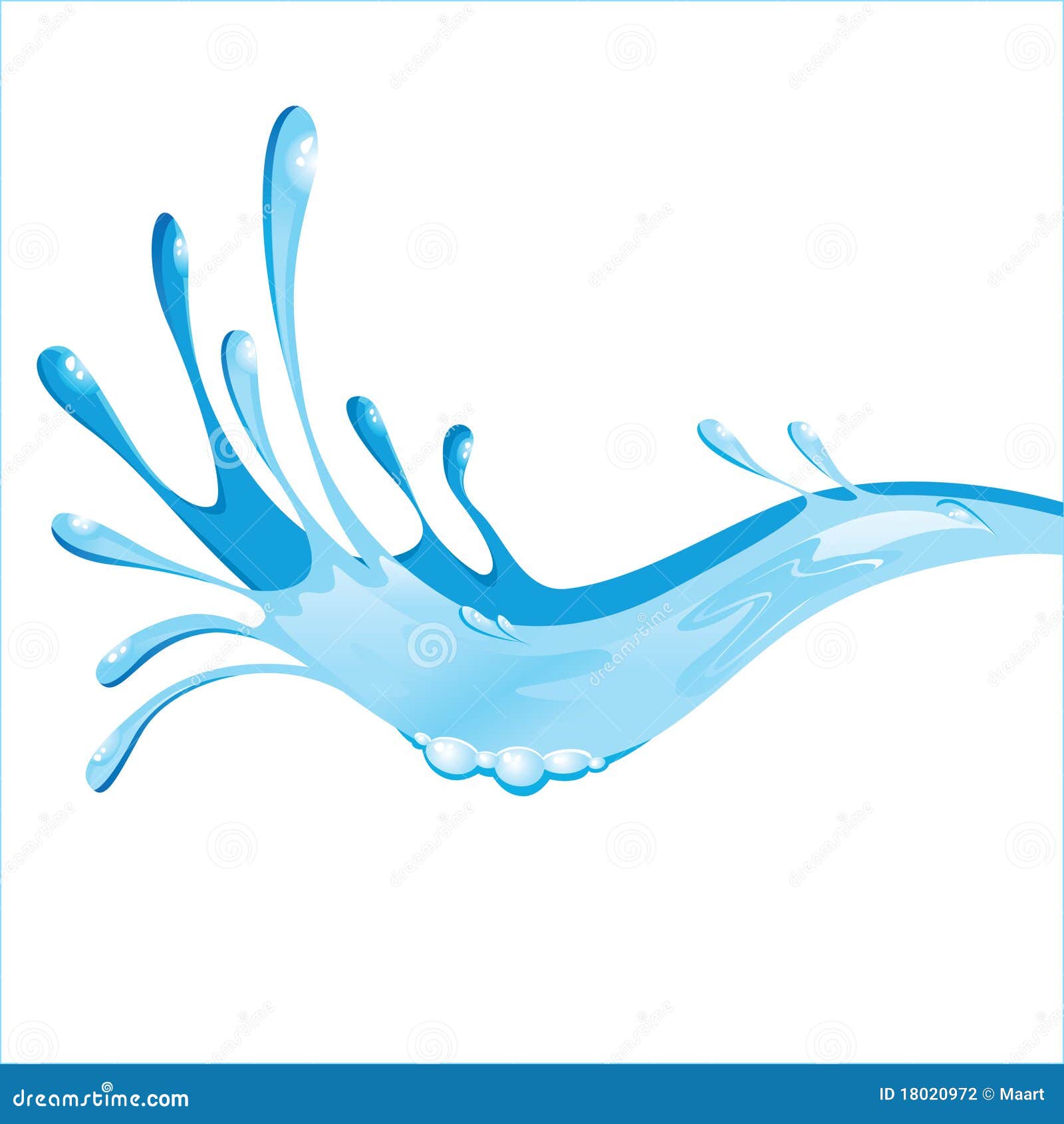 De plons van het water vector illustratie. Illustration of vloeistof ...