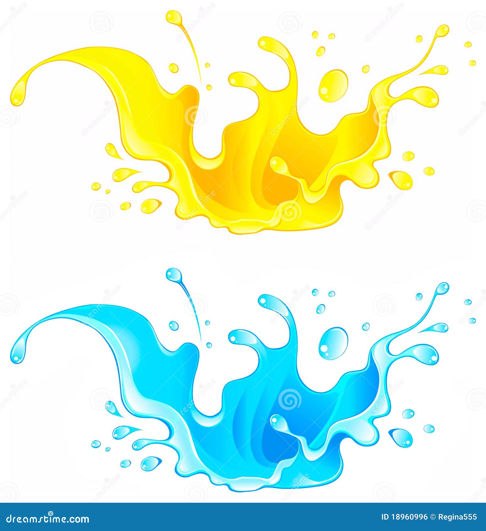 De Plons Van Het Water En Van De Drank Vector Illustratie ...