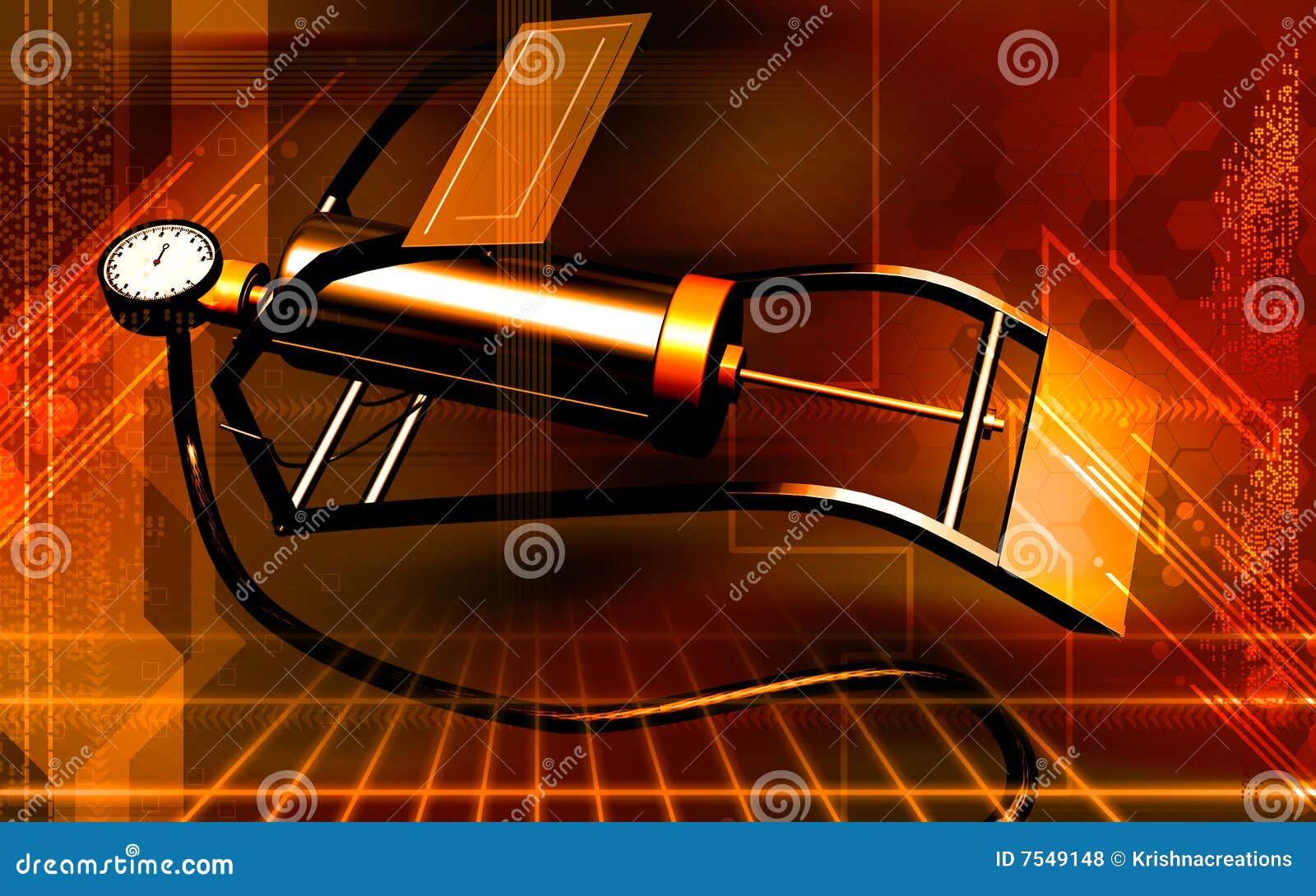 De Pomp Van De Lucht Met Pedaal Stock Illustratie - Illustration of ...