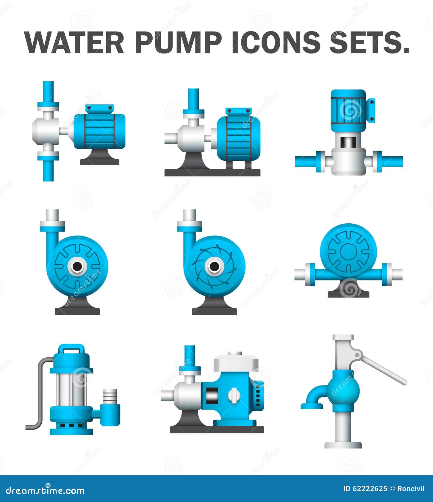 De pomp van het water vector illustratie. Illustration of illustratie ...