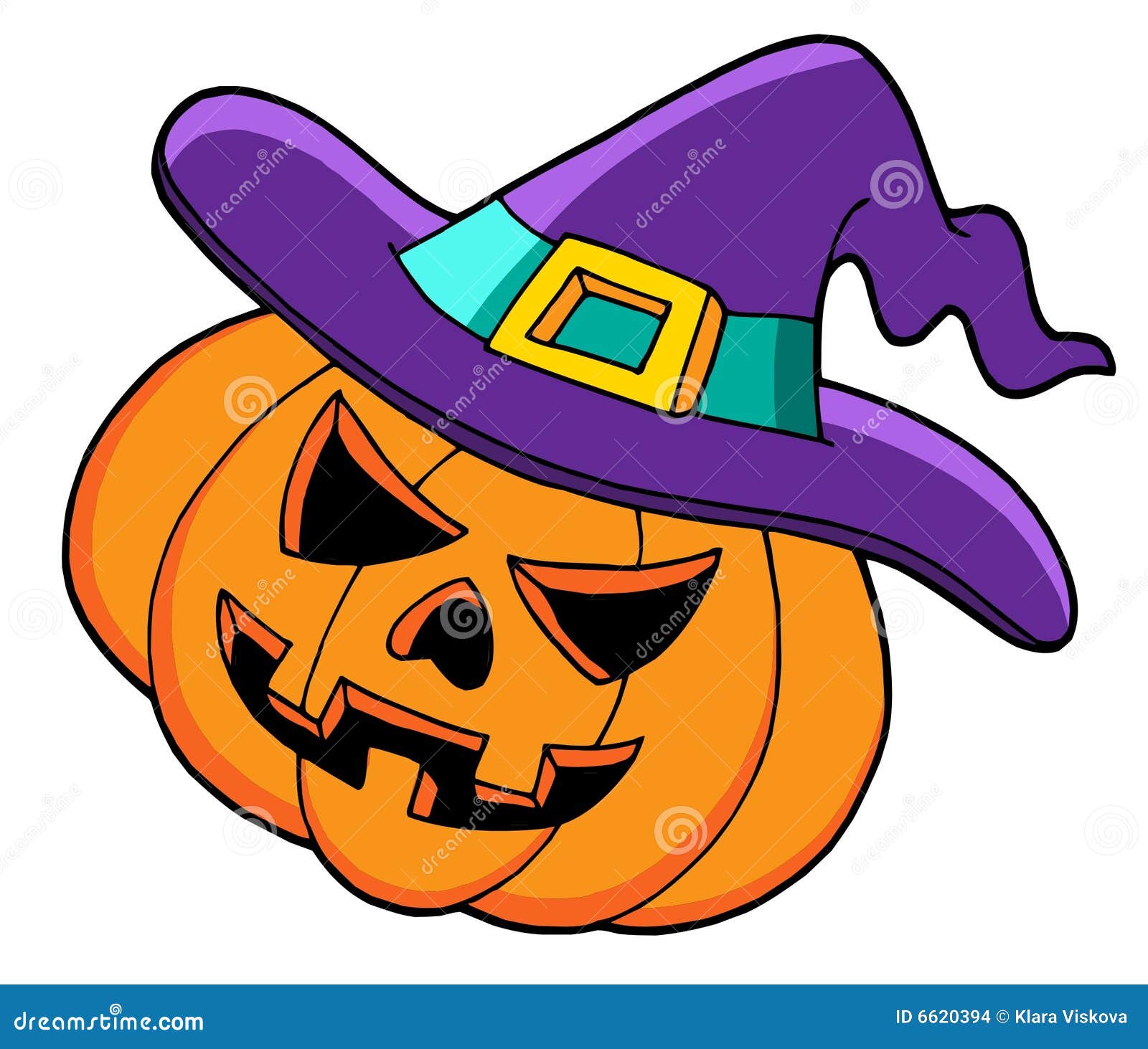 De Pompoen Van Halloween in Hoed Vector Illustratie - Illustration of ...