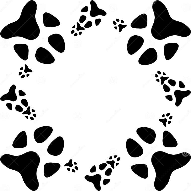 De Pootaf:drukken Van De Hond Stock Illustratie - Illustration of ...