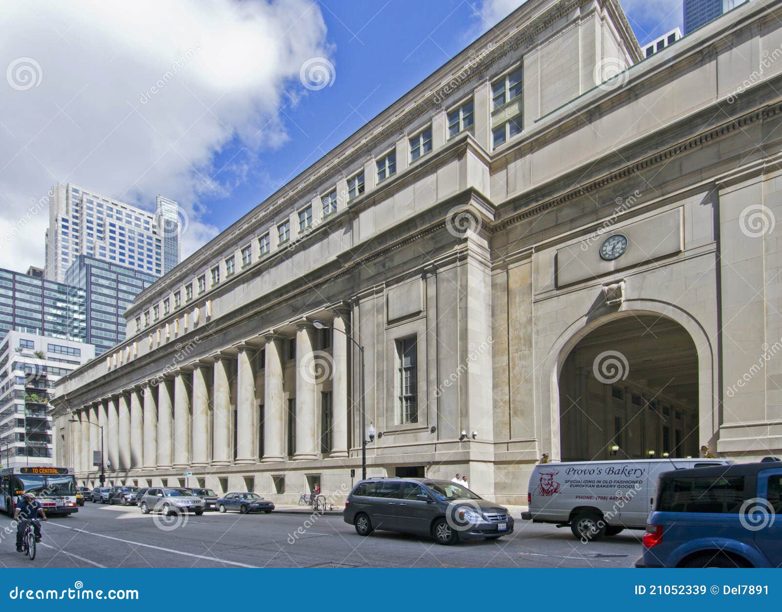 De Post Chicago Van De Unie Redactionele Stock Afbeelding - Image of fiets, horizontaal: 21052339