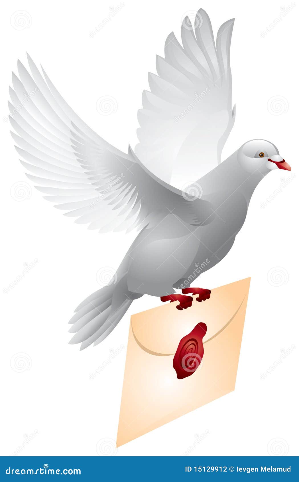 De Post Van De Duif, Vliegende Duif Vector Illustratie - Illustration ...