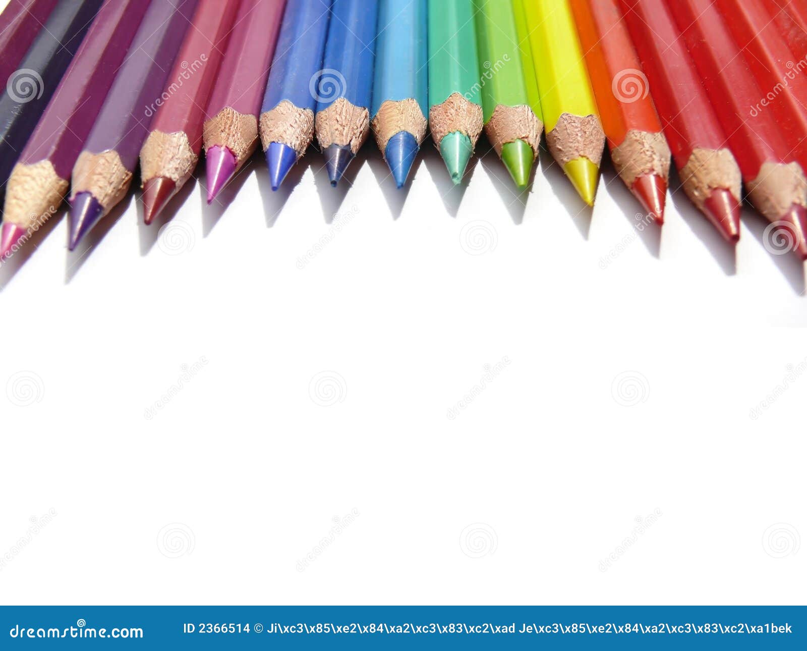 De potloden van de kleur stock foto. Image of bruin, roze - 2366514