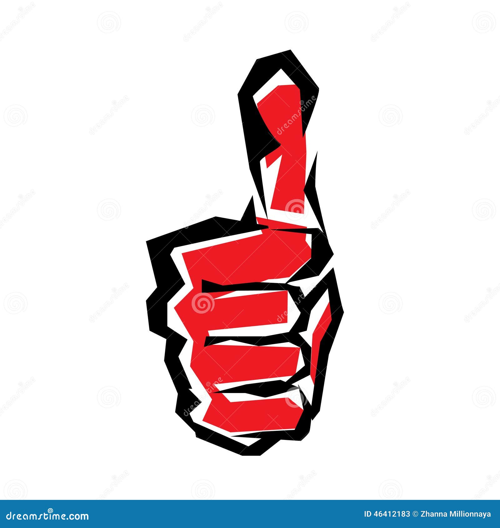 De Pouce Symbole Stylisé De Vecteur Illustration de Vecteur ...