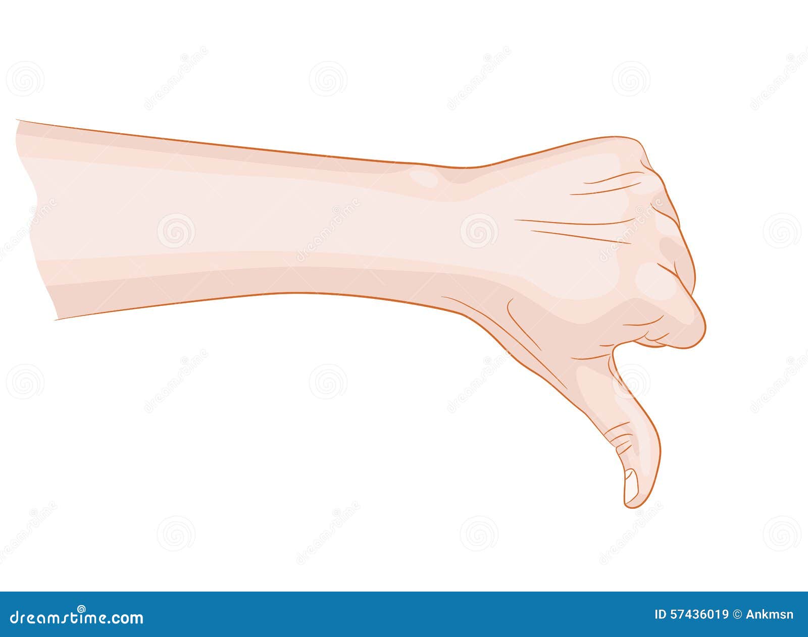 De Pouce Symbole Vers Le Bas Illustration de Vecteur - Illustration du ...