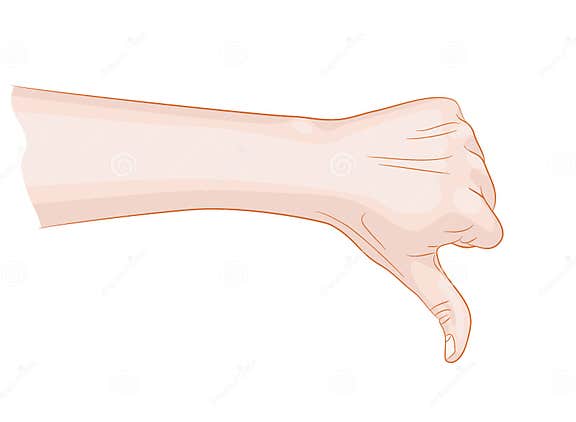 De Pouce Symbole Vers Le Bas Illustration de Vecteur - Illustration du ...