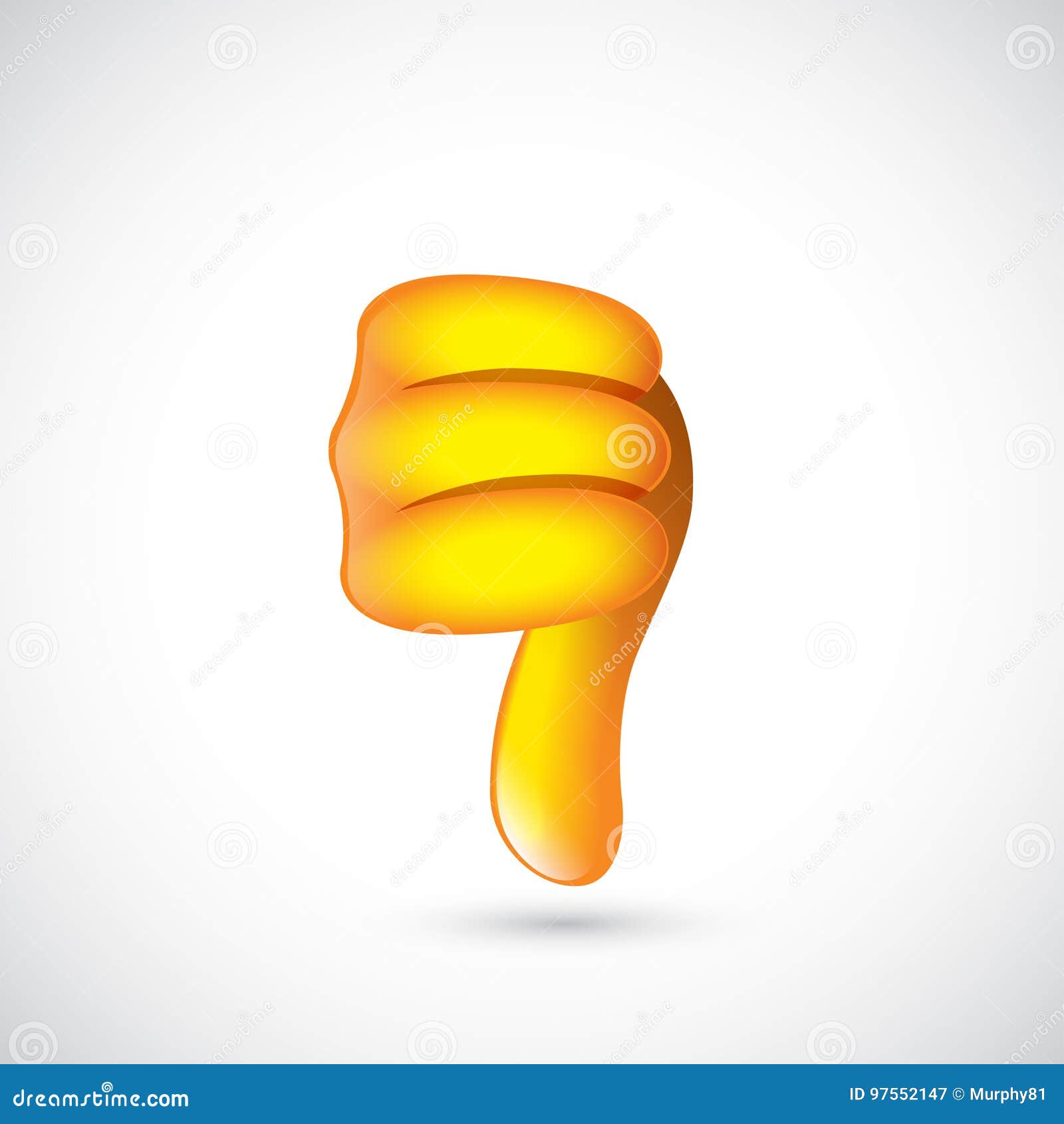 De Pouce Symbole Vers Le Bas - Illustration De Vecteur Illustration de ...