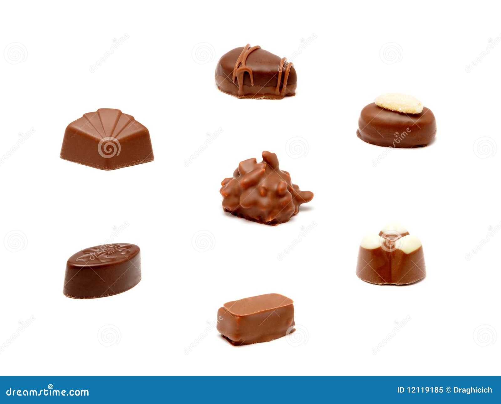 De Pralines Van De Chocolade Stock Afbeelding - Image of assortiment ...