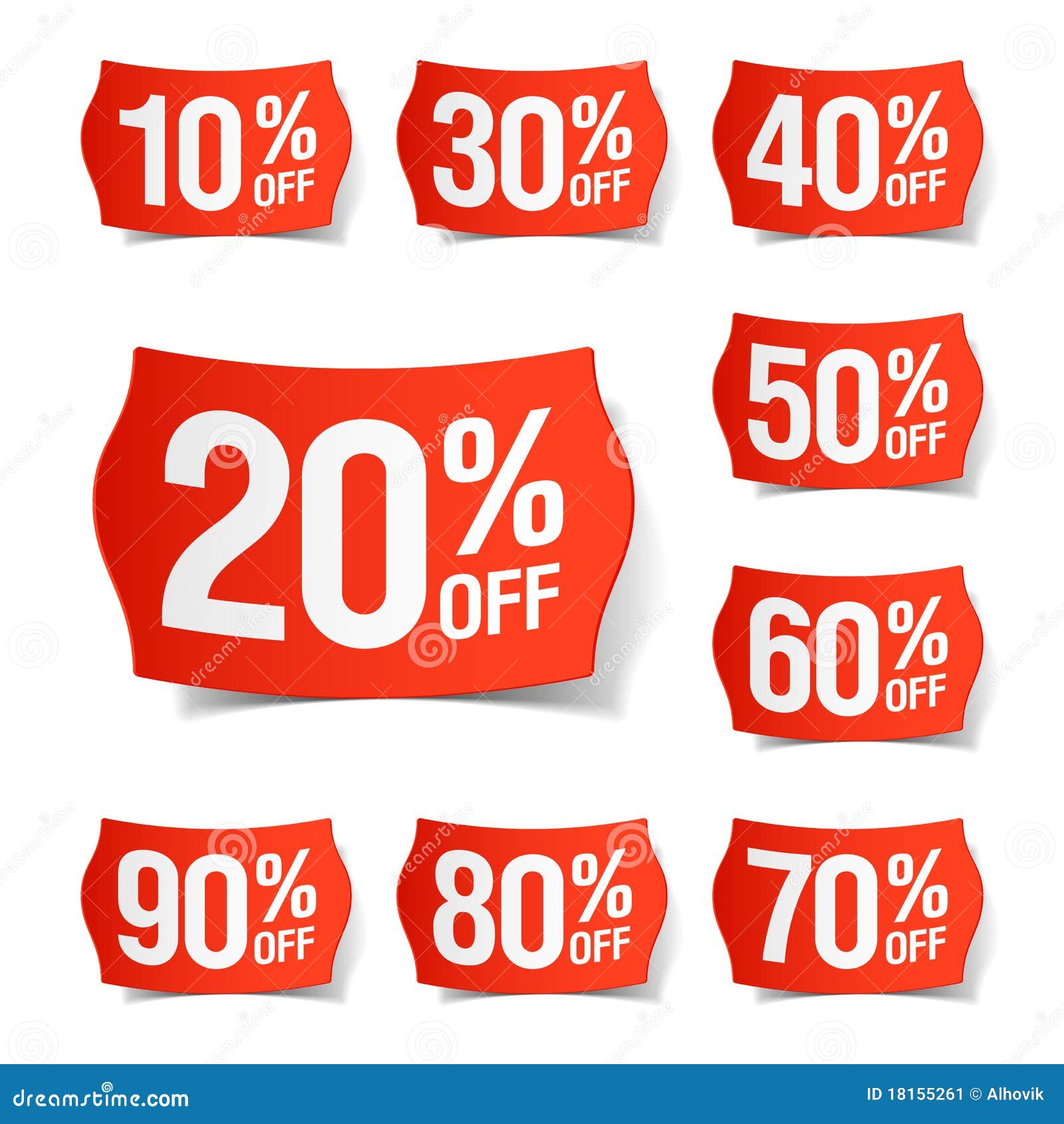 De Prijskaartjes Van De Korting Vector Illustratie - Illustration of ...