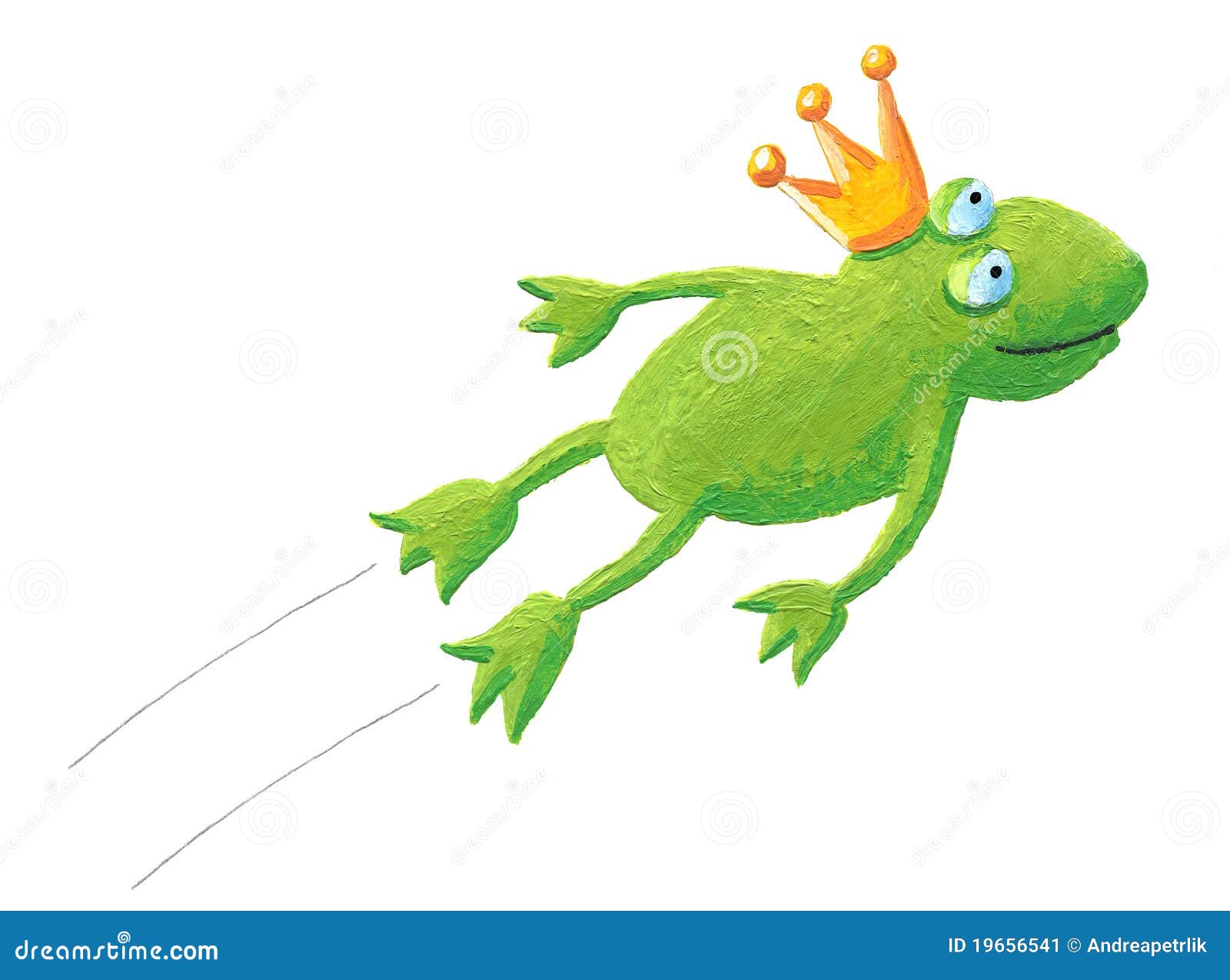 De Prins Van De Kikker Het Springen Stock Illustratie - Illustratie ...