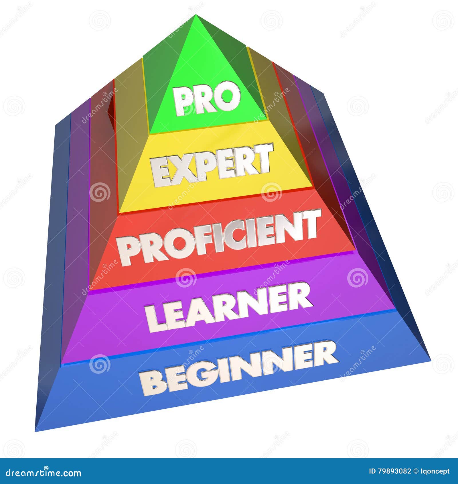 De Professionele Deskundige Piramide Van De Leerlingservaring Stock ...