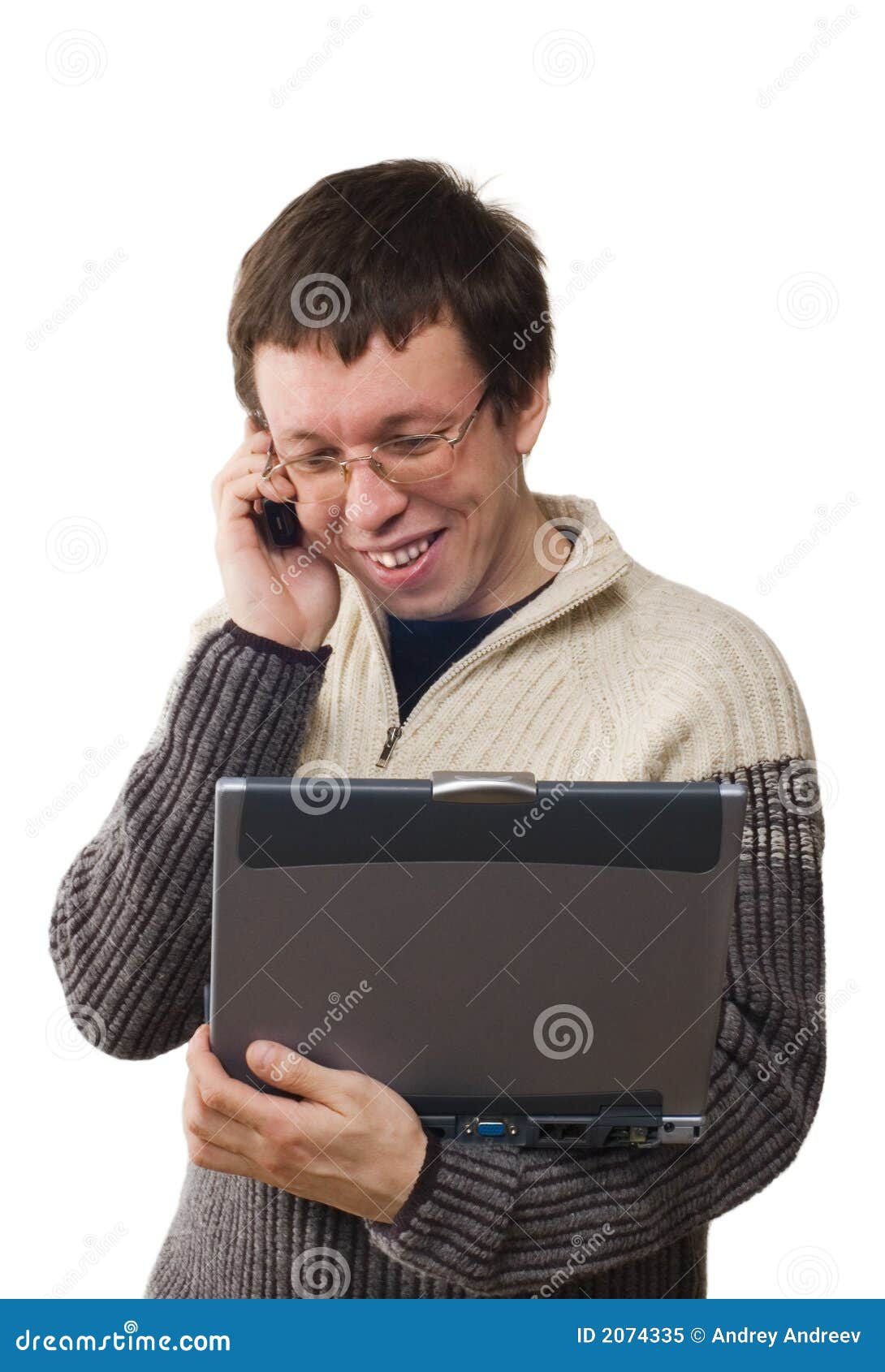 De Programmeur En Een Computer Stock Afbeelding - Image of portret ...