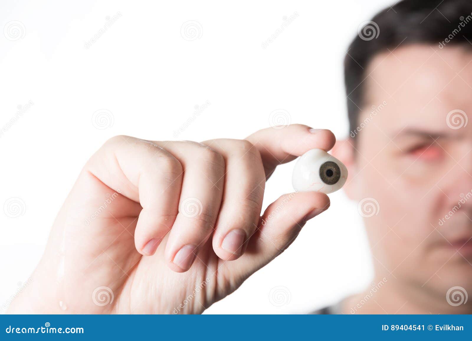 De Prothetische Oculaire Prothese Van Het Glasoog Stock Afbeelding ...