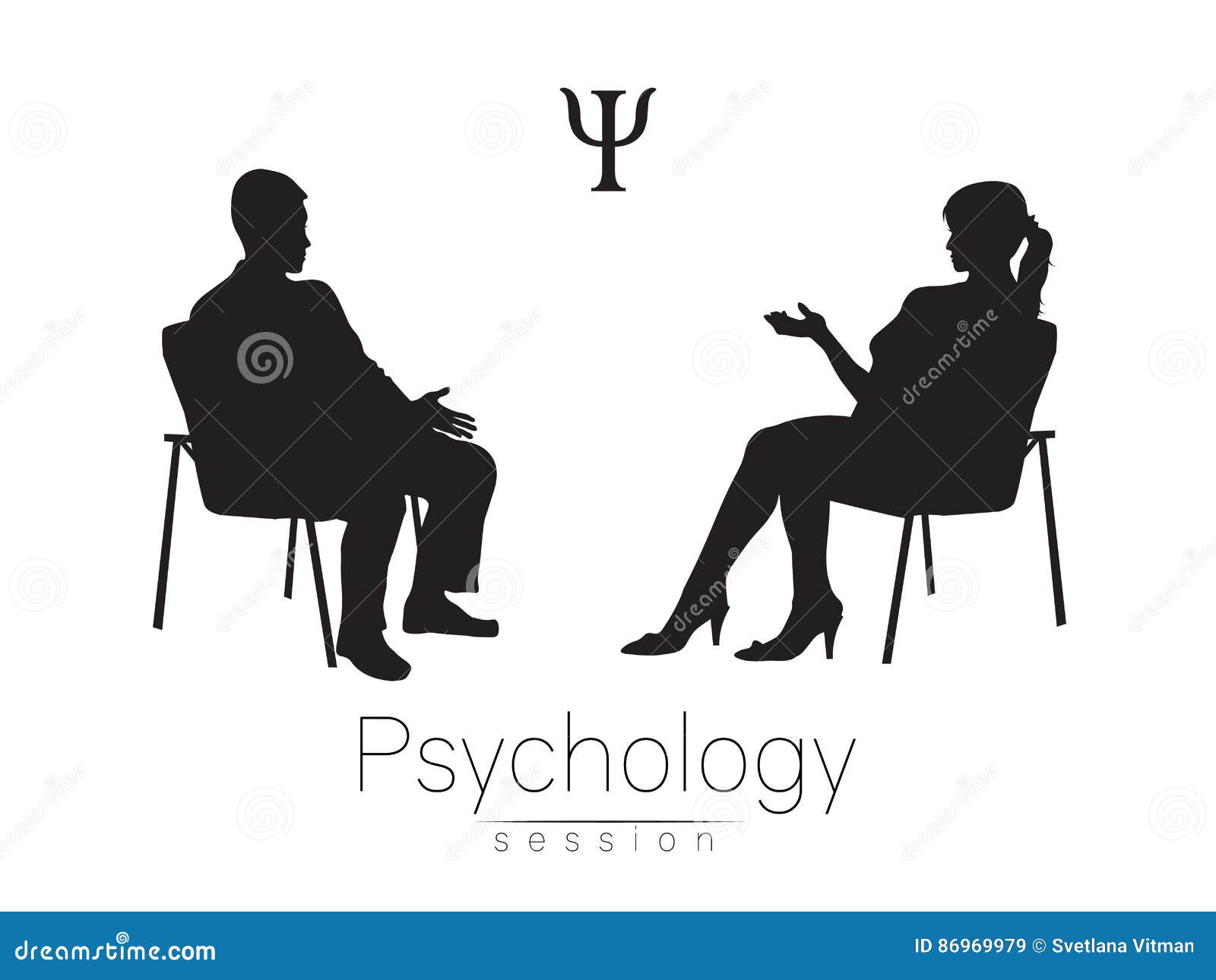 De Psycholoog En De Cliënt Psychotherapiezitting Vector Illustratie ...