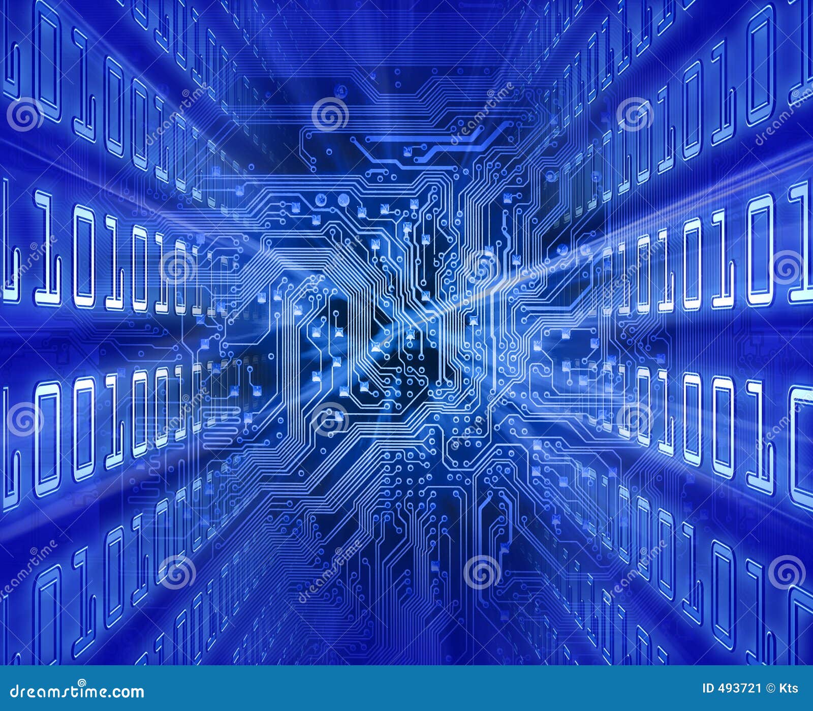 De Raad Van De Kring (blauwe Energie). Stock Illustratie - Illustration of mededeling, codage ...