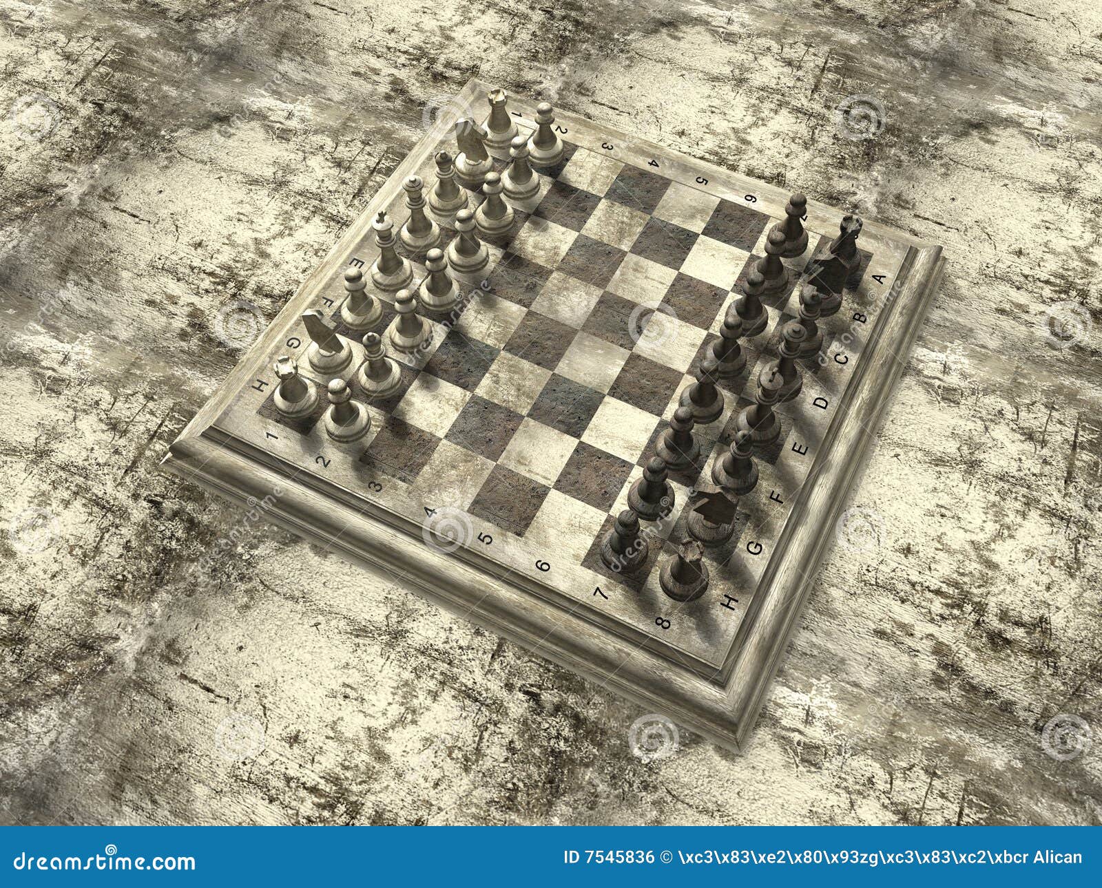 De Raad van het schaak stock illustratie. Illustration of marmer - 7545836